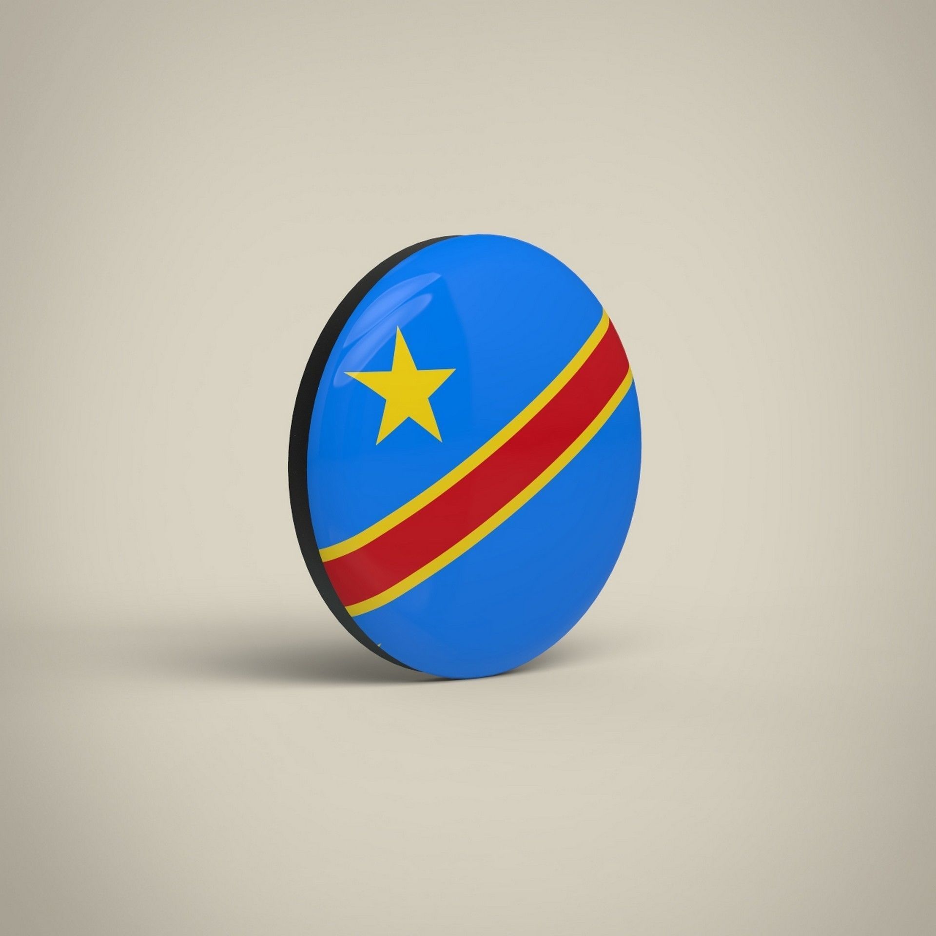 3D model Democratic Republic of the Congo Badge VR / AR / low-poly ...