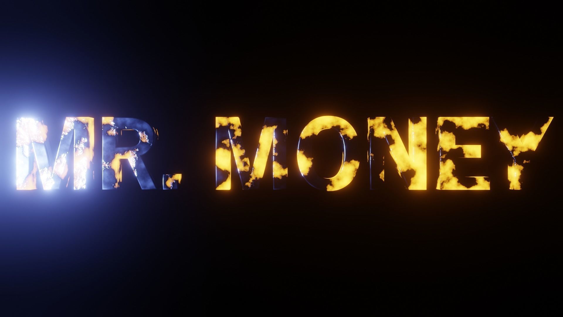 3D model Customizable Sci-fi Animated Flaming Text VR / AR / low-poly ...