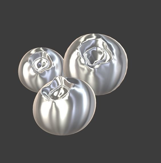 3D model Blueberry three blueberries VR / AR / low-poly | CGTrader
