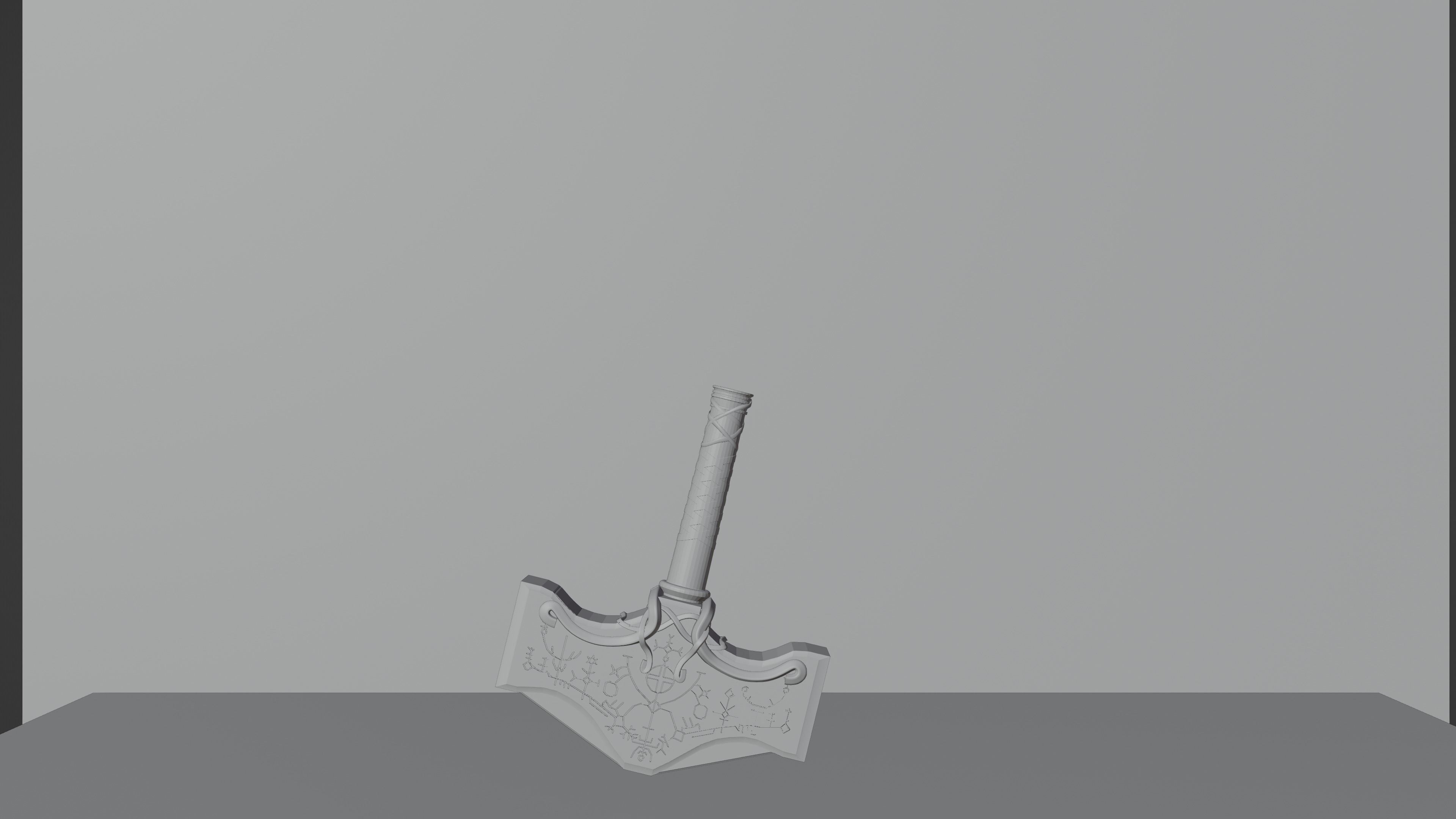 Thor Mjolnir God Of War free 3D model | CGTrader
