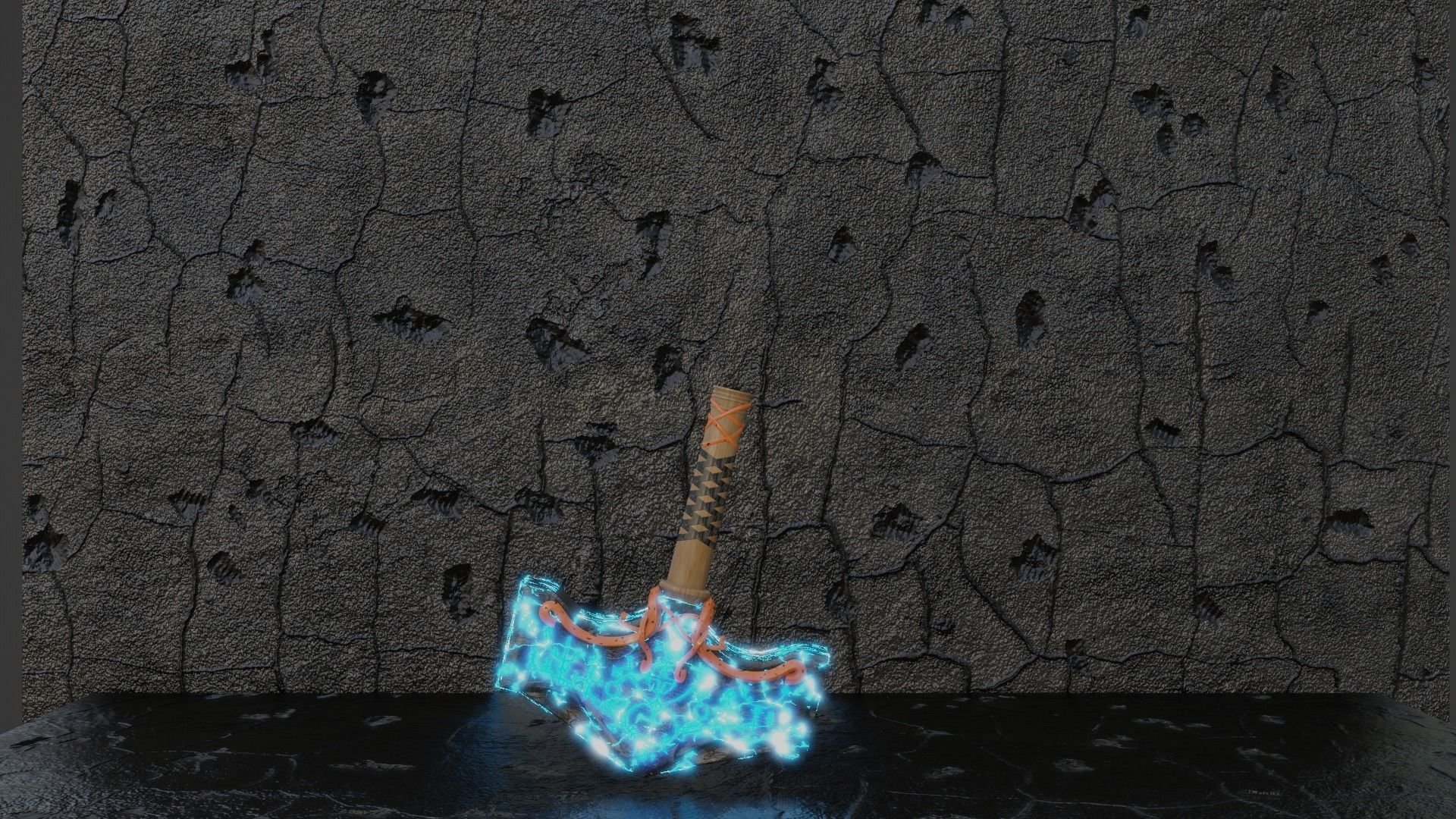 Thor Mjolnir God Of War free 3D model | CGTrader