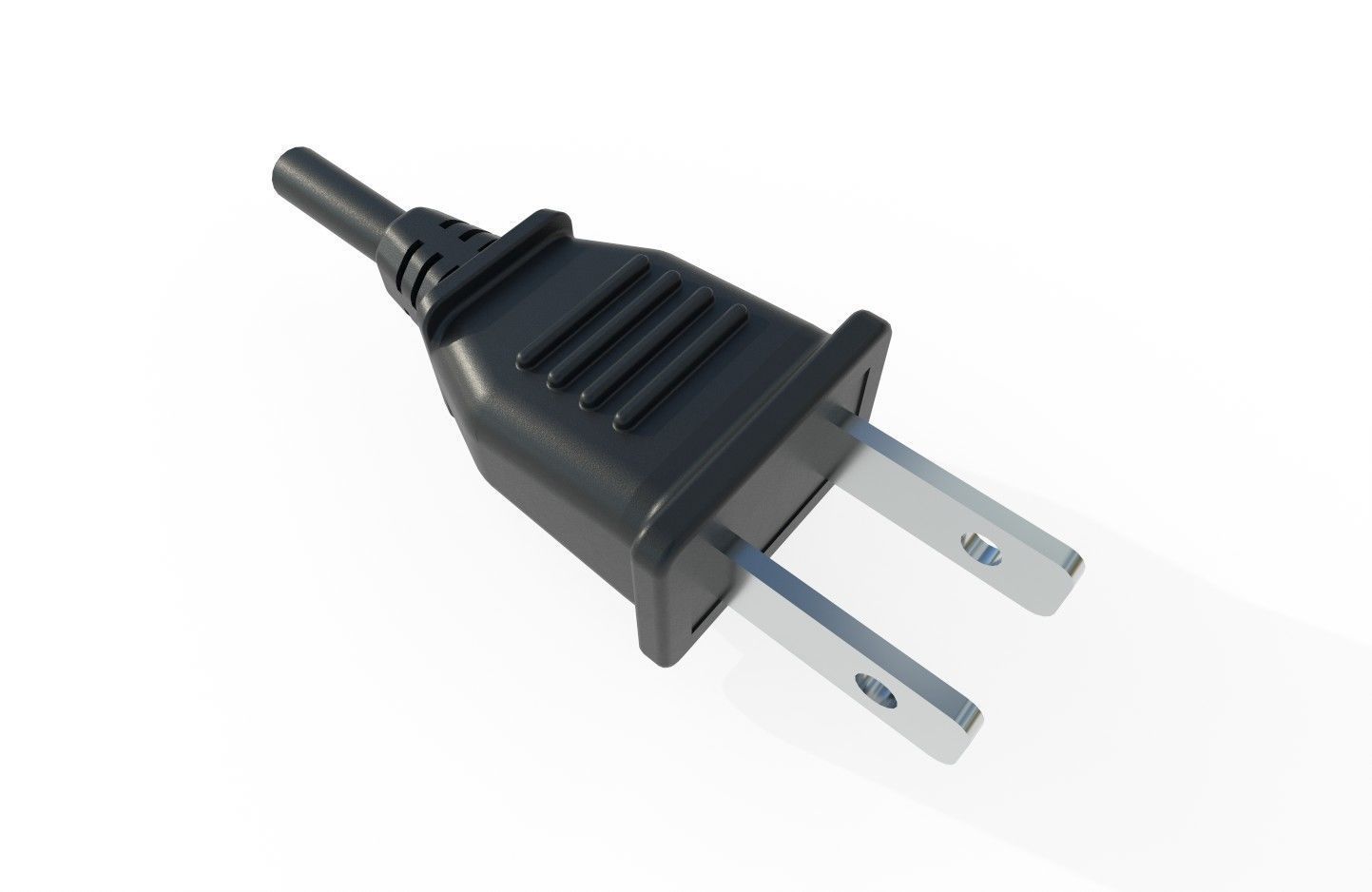 3D model Electrical Plug Type A Black VR / AR / low-poly | CGTrader