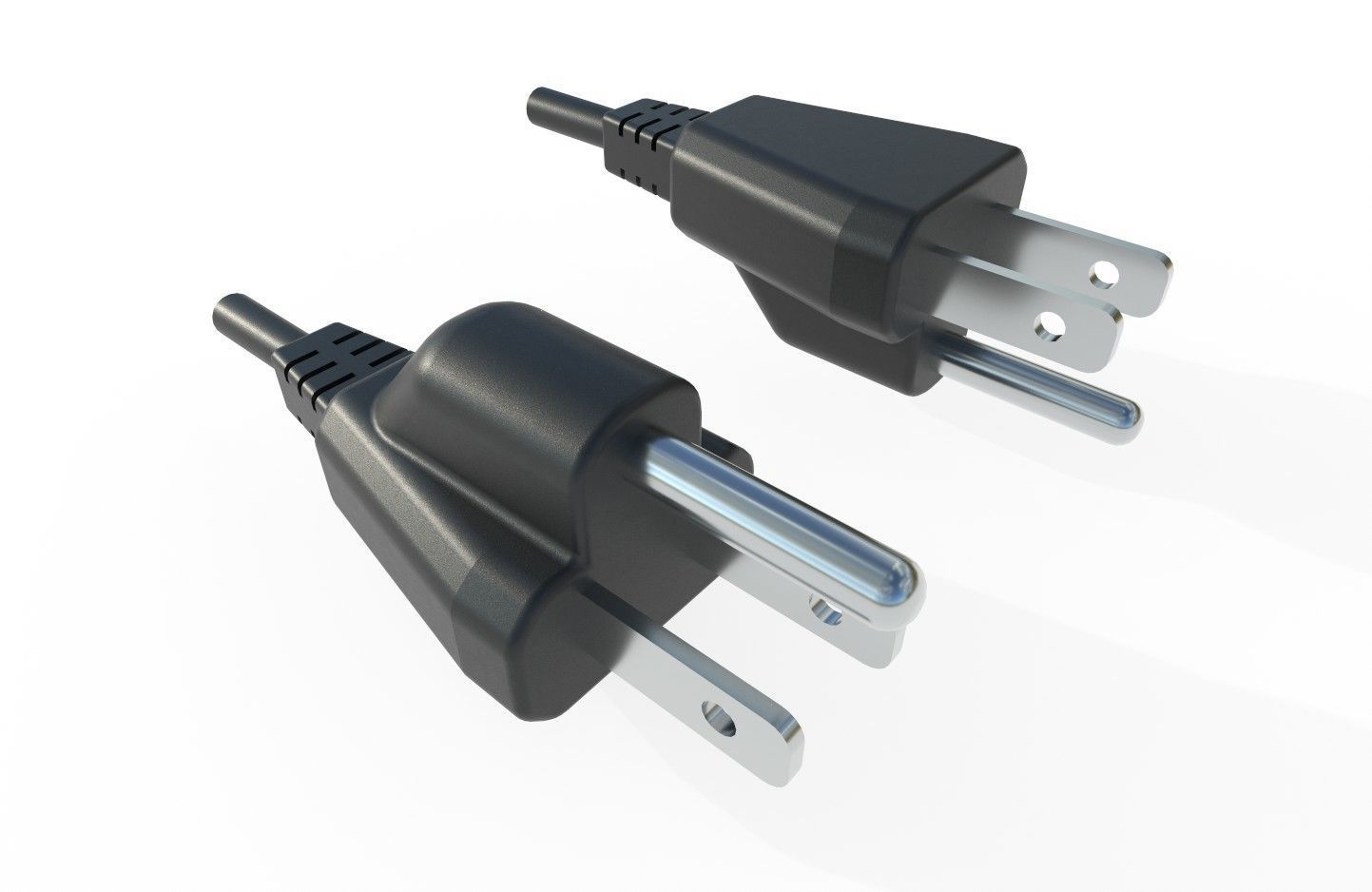 3D model Electrical Plug Type B Black VR / AR / low-poly | CGTrader