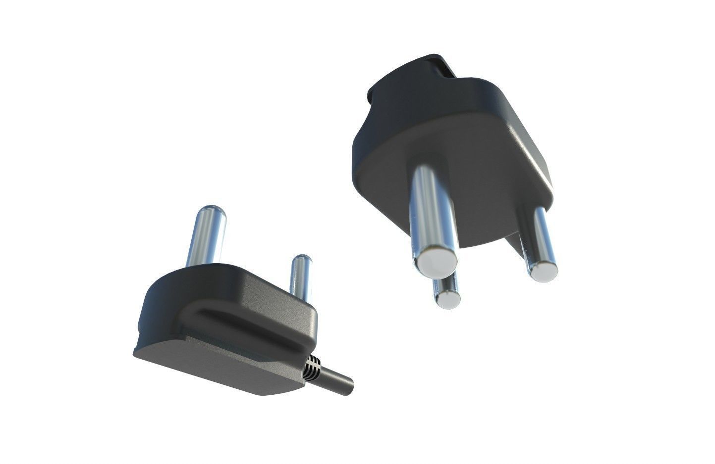 3D model Electrical Plug Type D Black VR / AR / low-poly | CGTrader