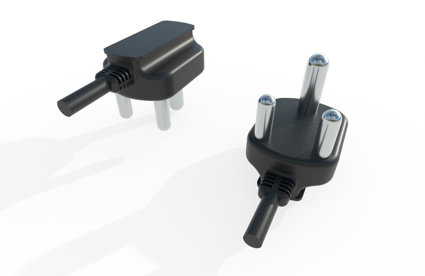 3D model Electrical Plug Type D Black VR / AR / low-poly | CGTrader