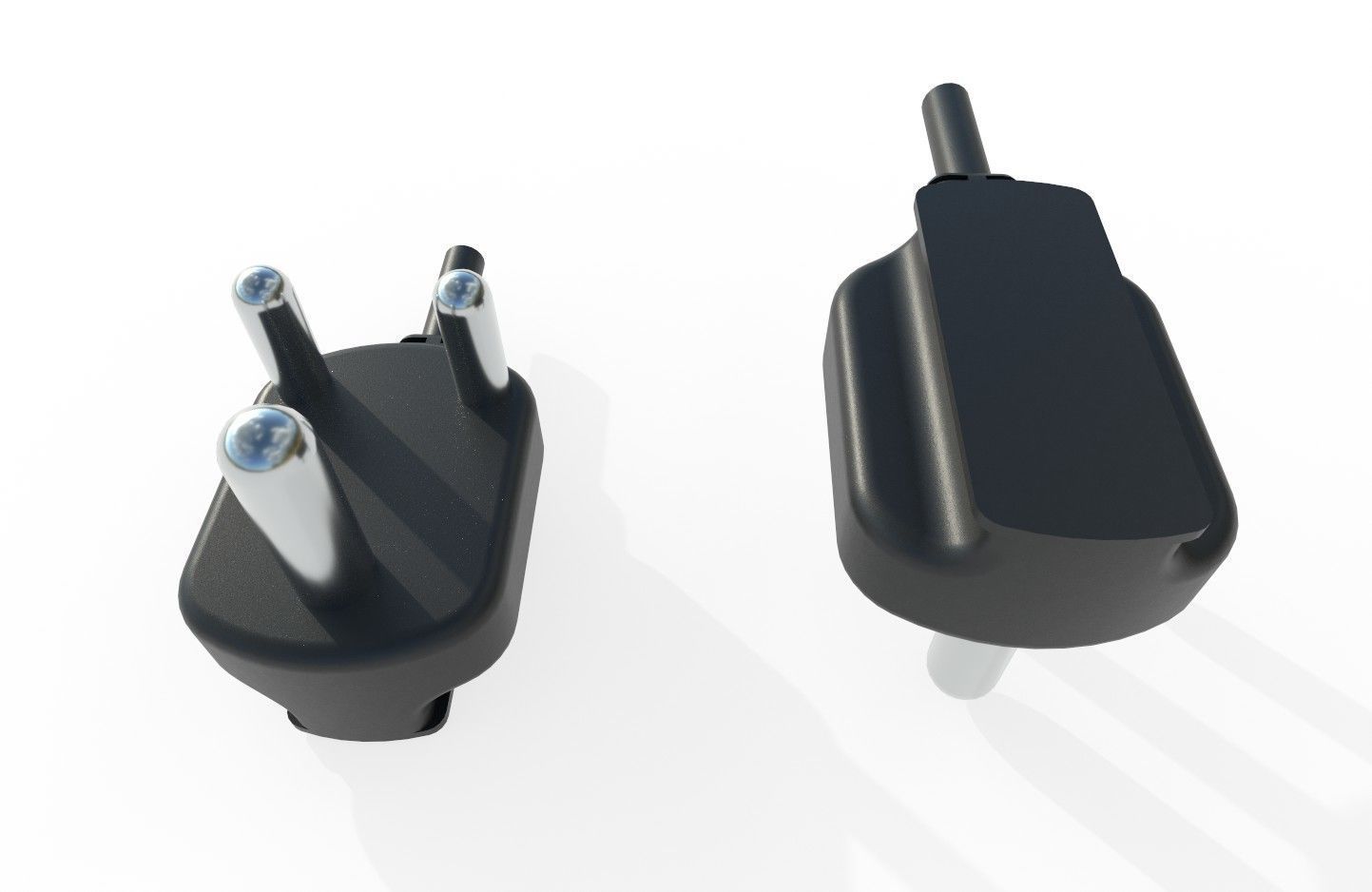 3D model Electrical Plug Type D Black VR / AR / low-poly | CGTrader