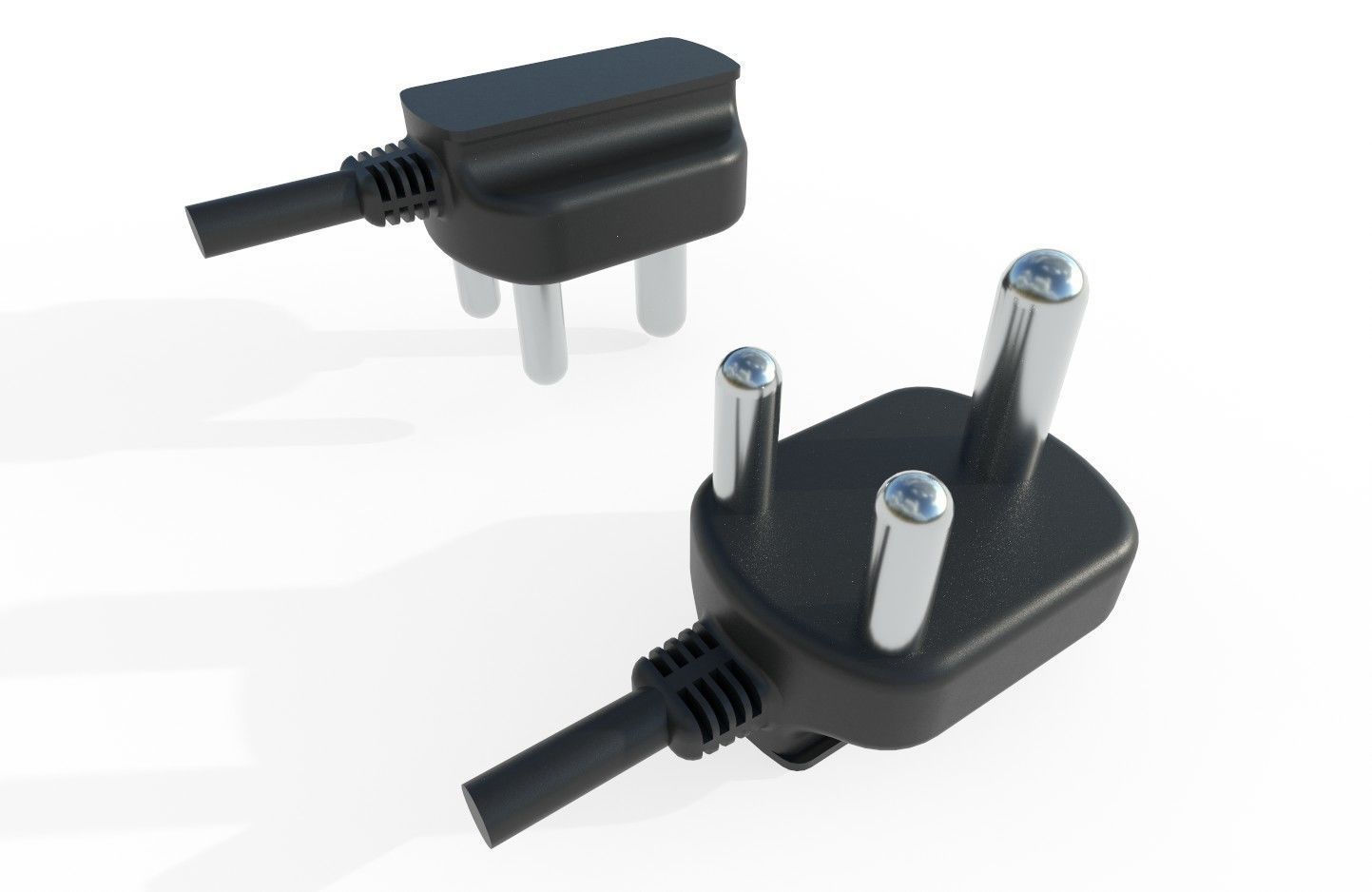 3D model Electrical Plug Type D Black VR / AR / low-poly | CGTrader