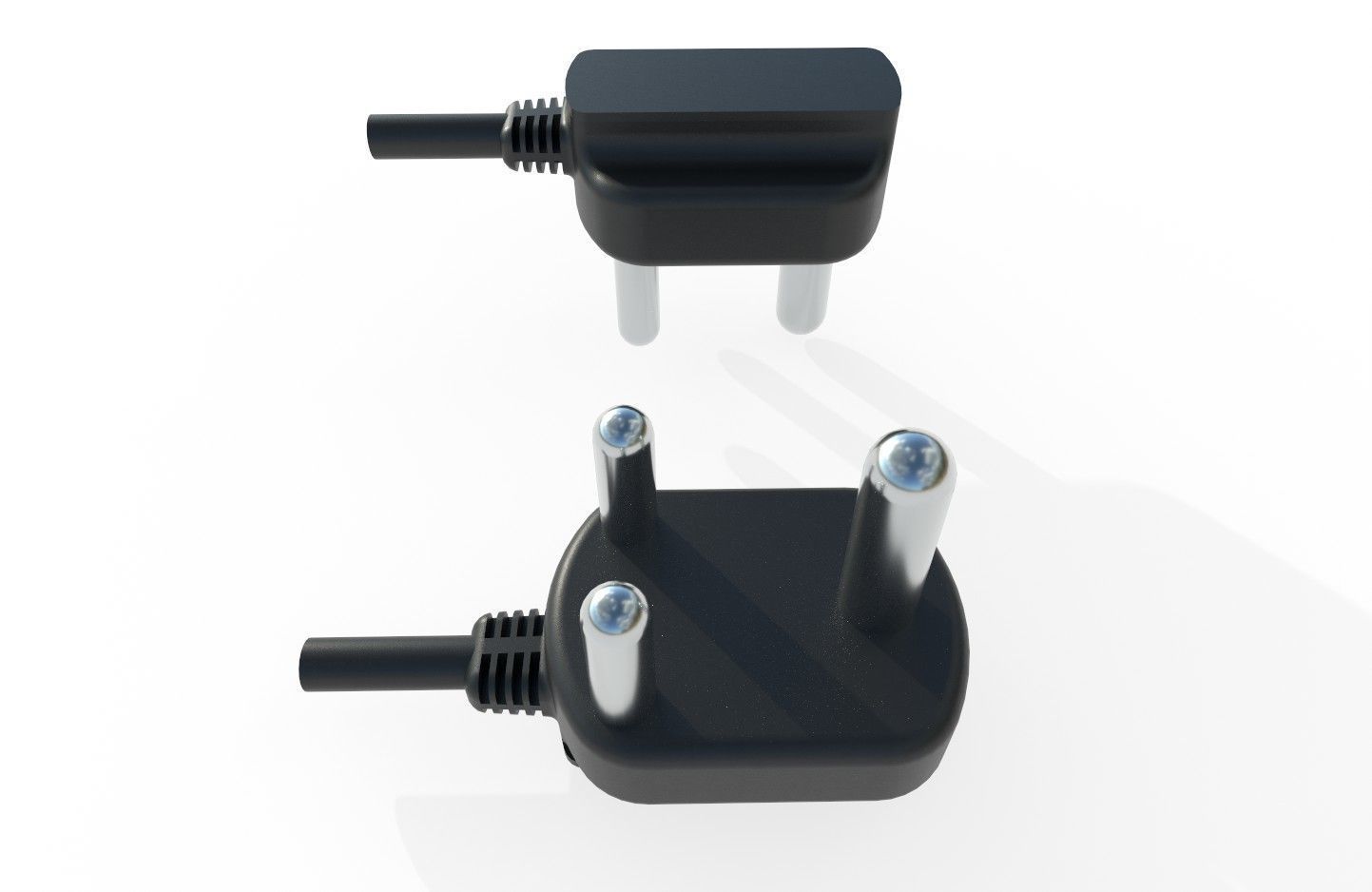 3D model Electrical Plug Type D Black VR / AR / low-poly | CGTrader