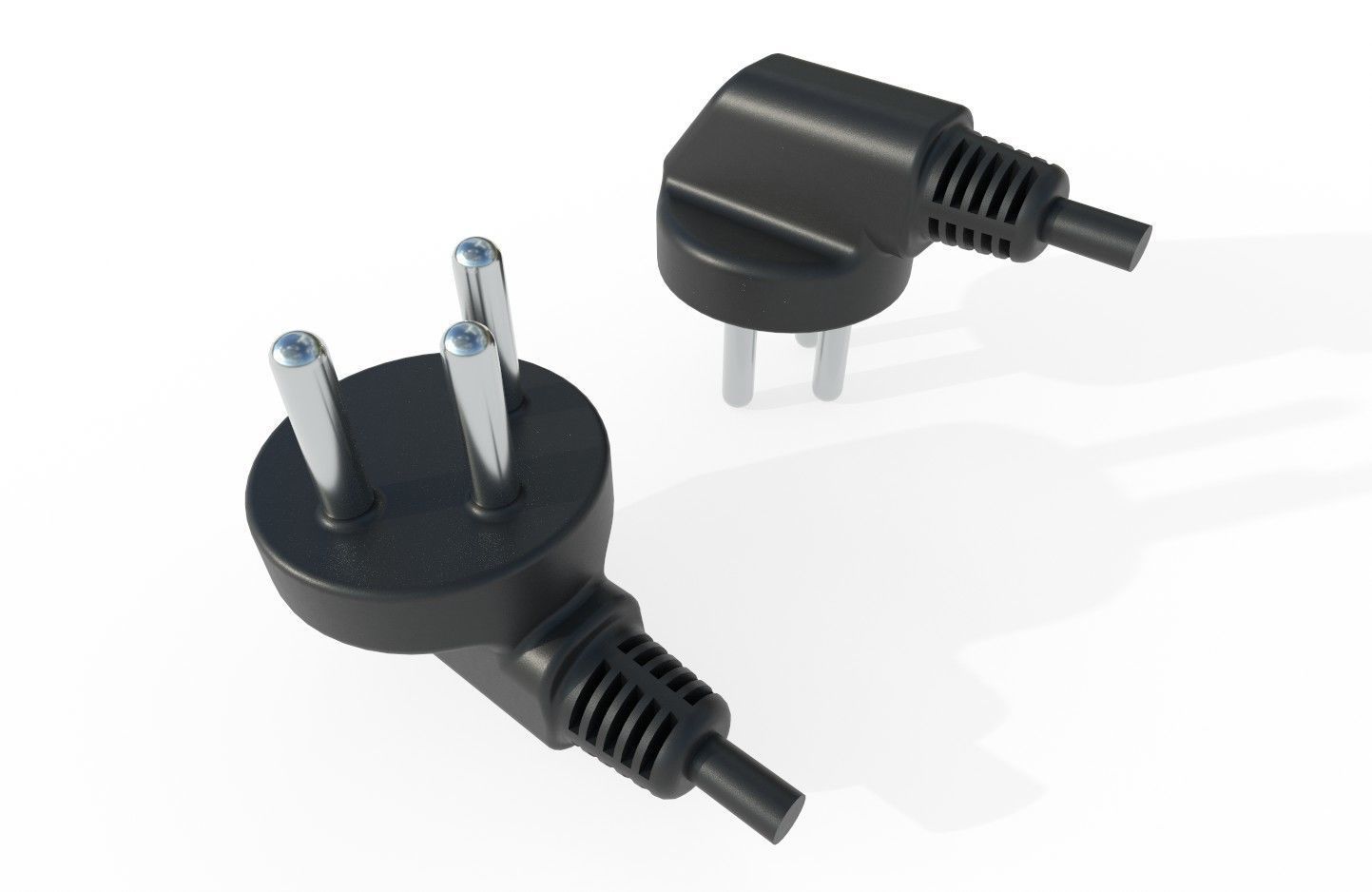 3D model Electrical Plug Type H Black VR / AR / low-poly | CGTrader