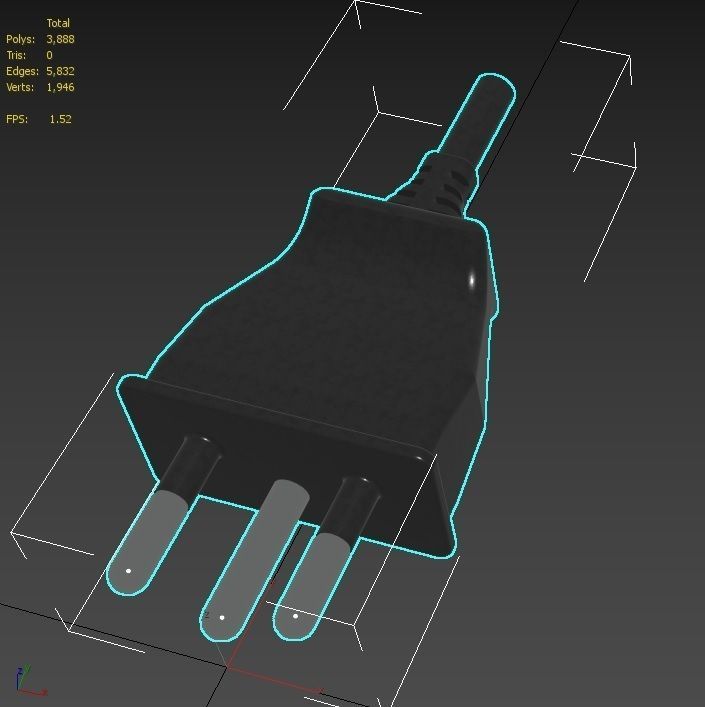 3D model Electrical Plug Type J Black VR / AR / low-poly | CGTrader