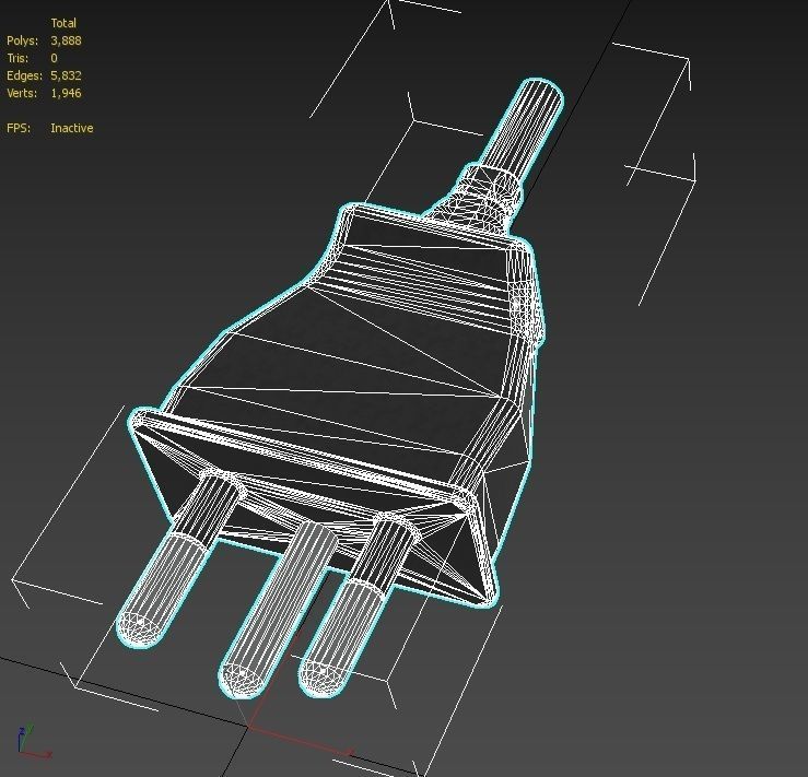 3D model Electrical Plug Type J Black VR / AR / low-poly | CGTrader