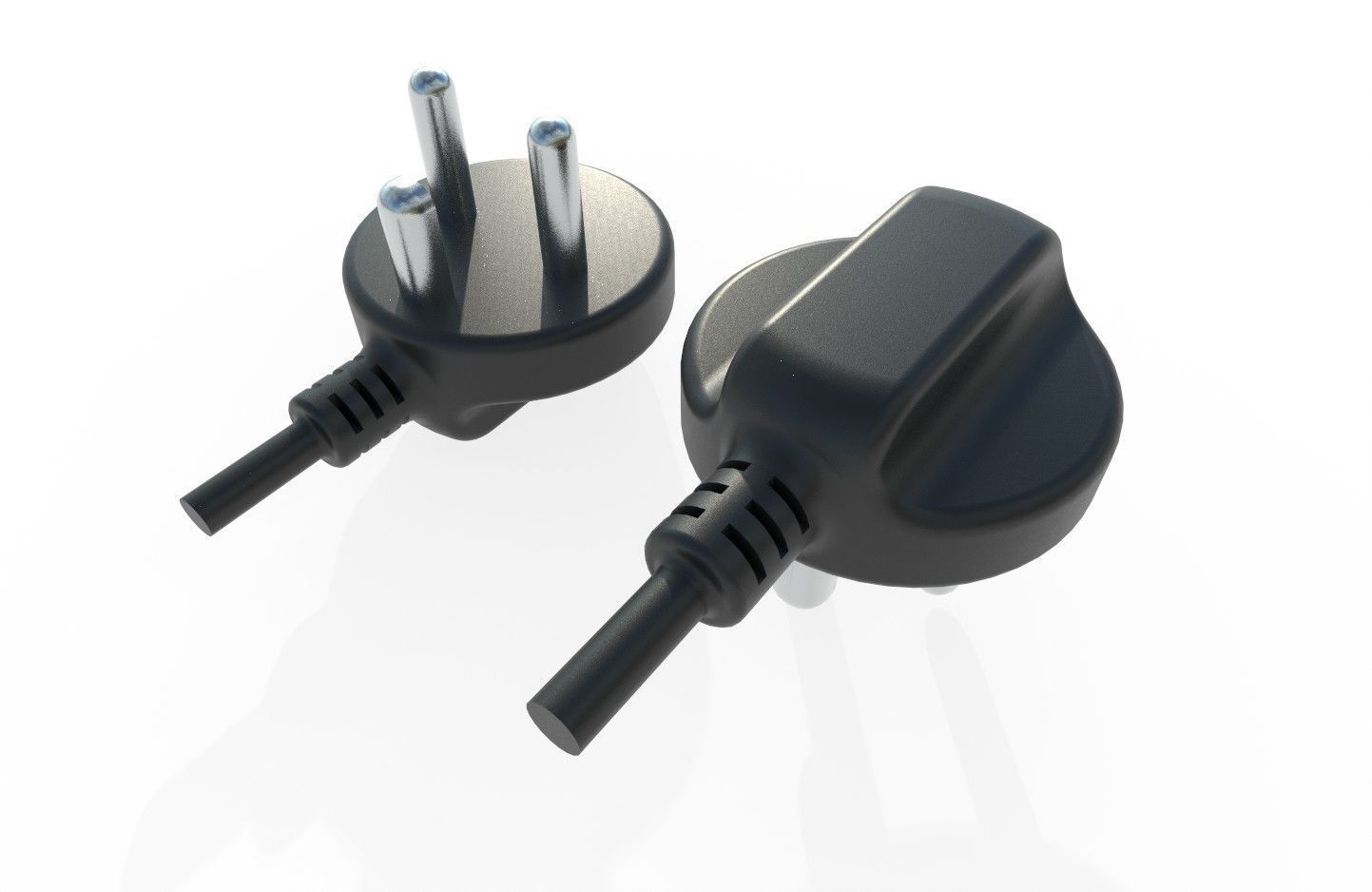 3D model Electrical Plug Type K Black VR / AR / low-poly | CGTrader