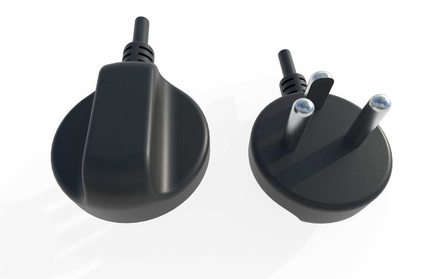 3D model Electrical Plug Type K Black VR / AR / low-poly | CGTrader