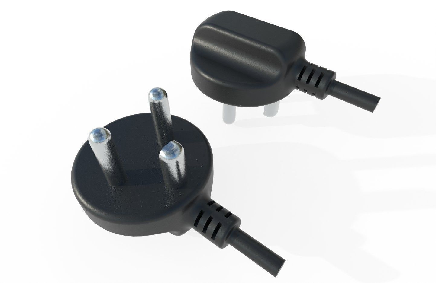 3D model Electrical Plug Type K Black VR / AR / low-poly | CGTrader