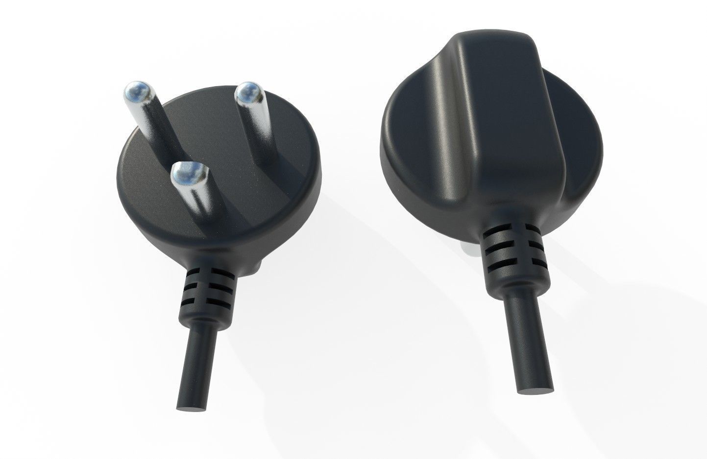 3D model Electrical Plug Type K Black VR / AR / low-poly | CGTrader