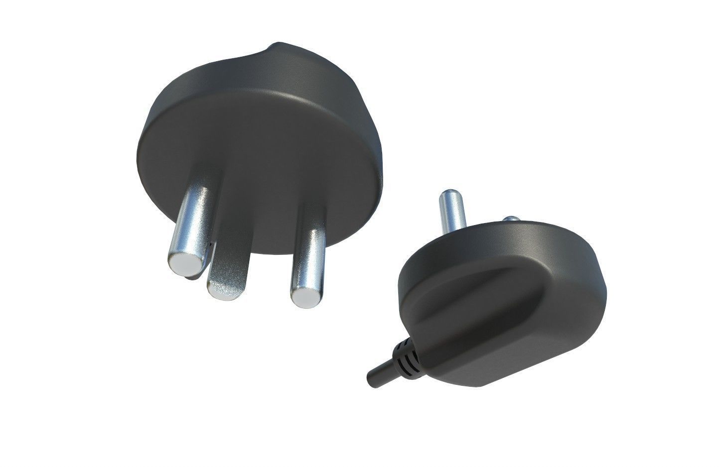 3D model Electrical Plug Type K Black VR / AR / low-poly | CGTrader