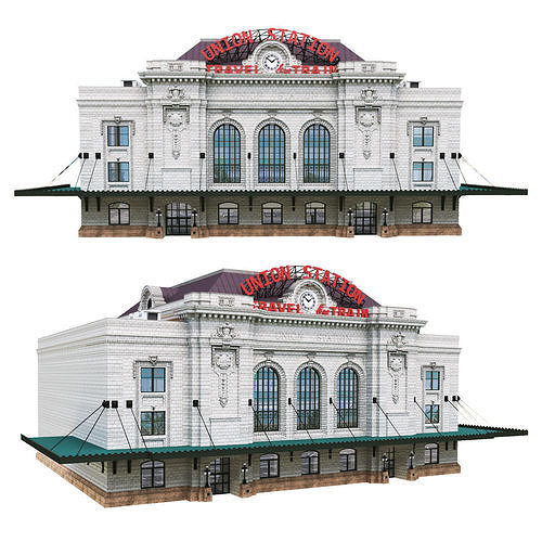 Denver Union Station Railway Station Building 3D model | CGTrader
