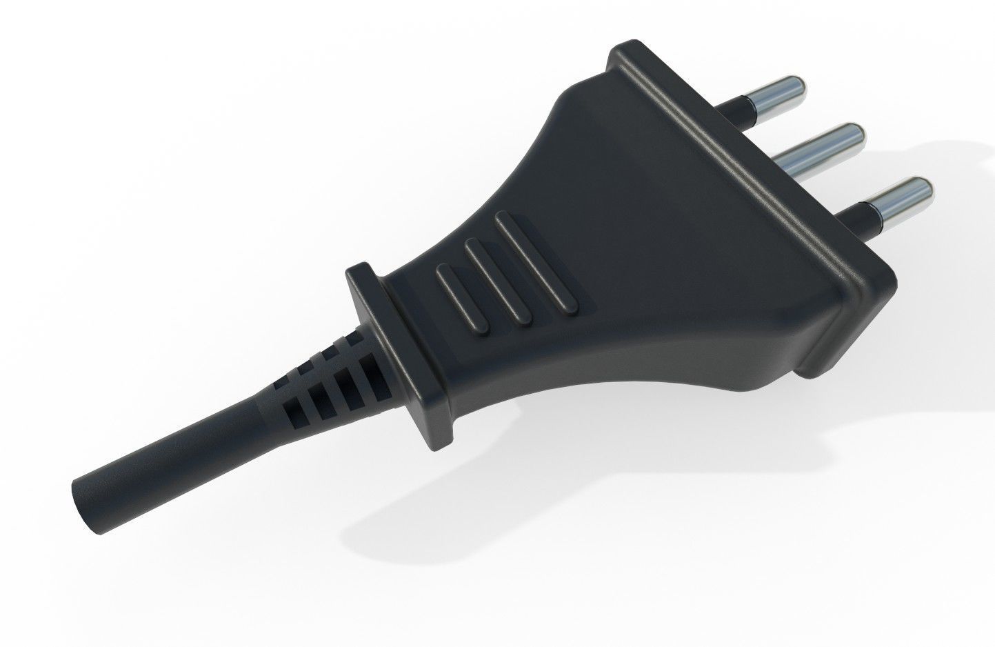 3D model Electrical Plug Type L Black VR / AR / low-poly | CGTrader