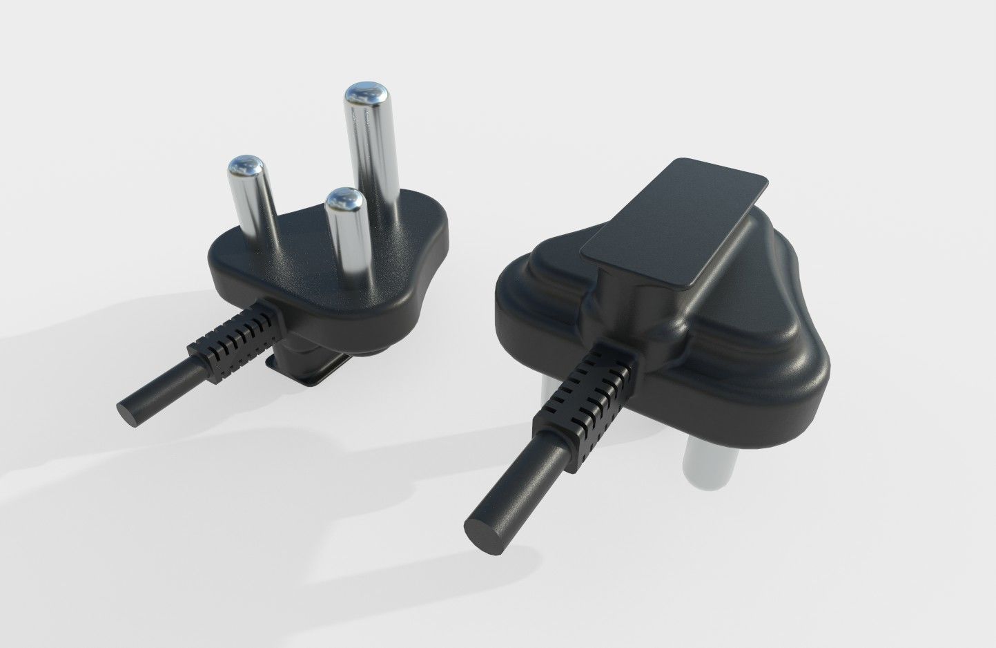 3D model Electrical Plug Type M Black VR / AR / low-poly | CGTrader