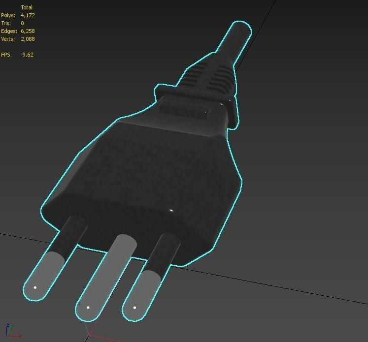 3D model Electrical Plug Type N Black VR / AR / low-poly | CGTrader