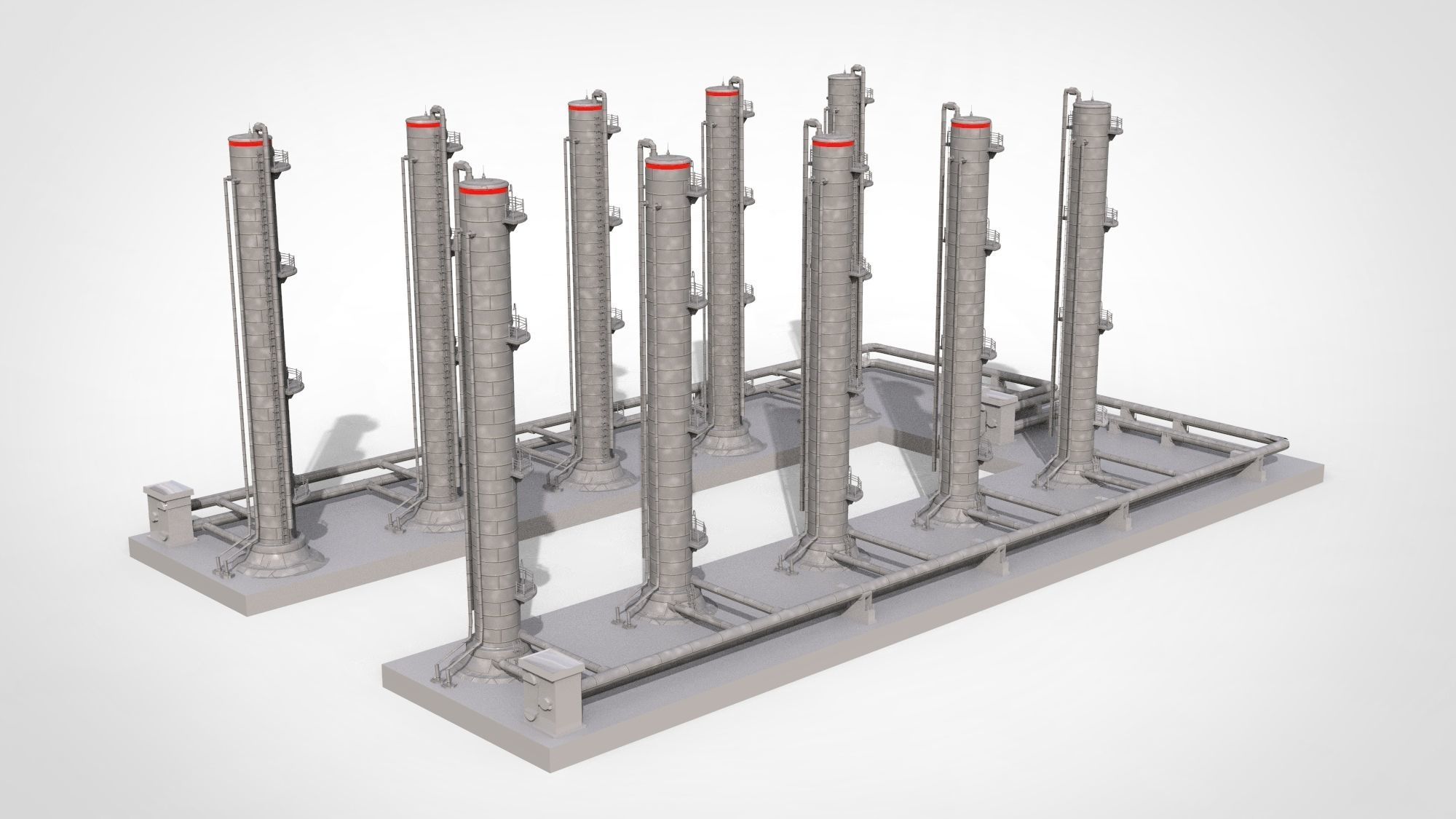 Industrial towers 3D model | CGTrader