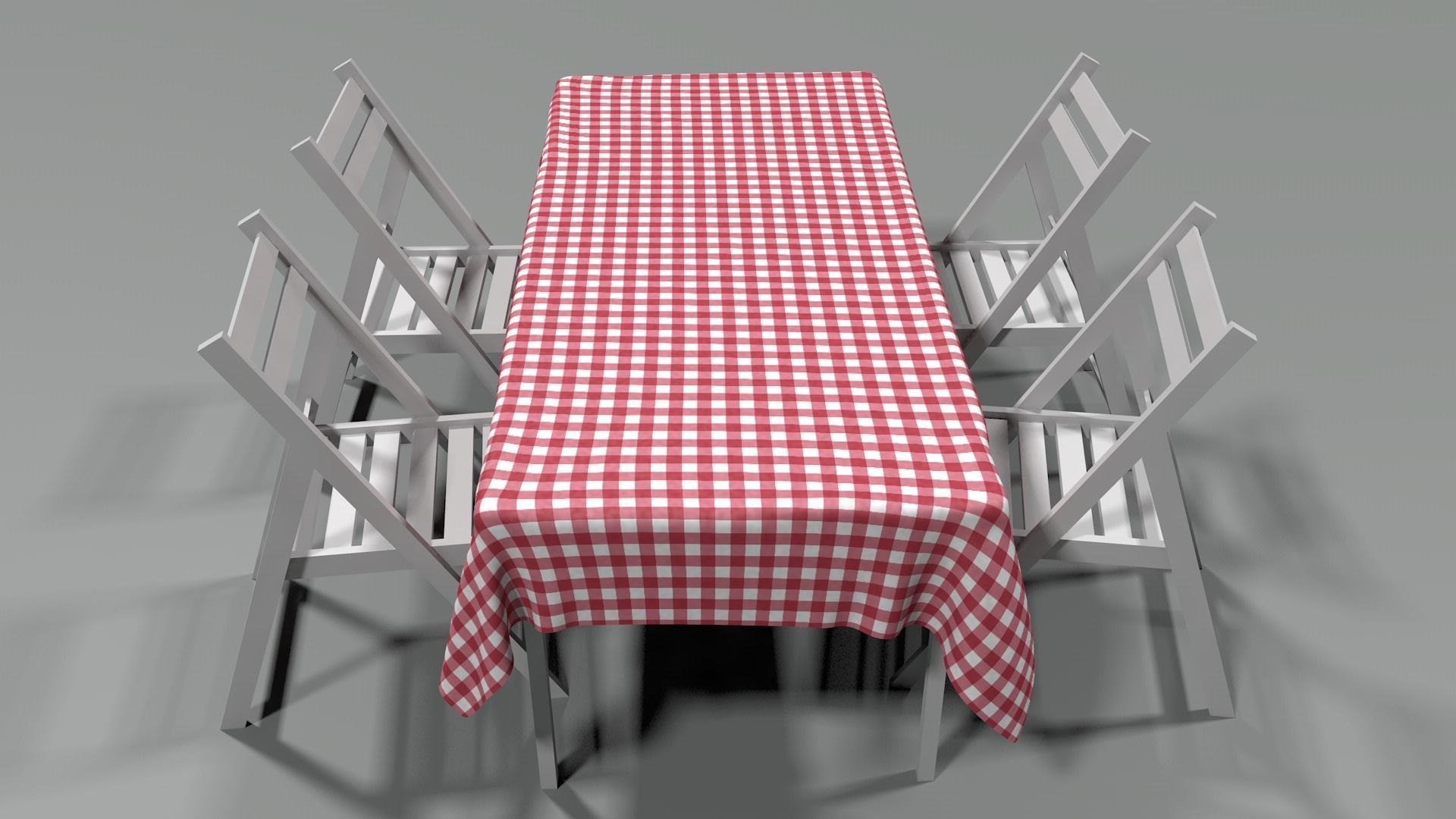 Picnic Table and Chairs free 3D model | CGTrader