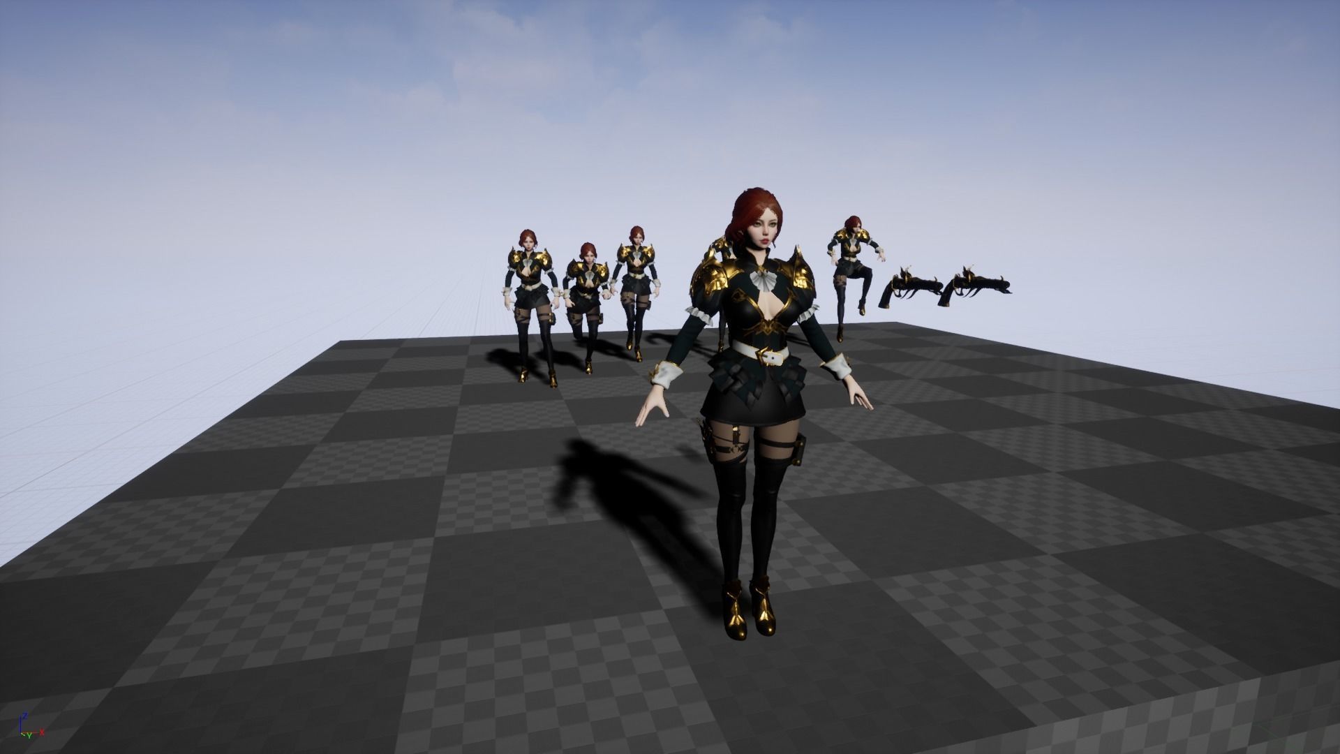 3D model Gunner Girl VR / AR / low-poly rigged | CGTrader