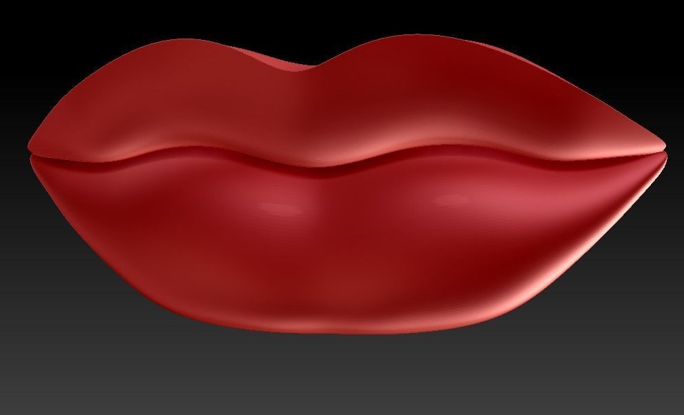 LIPS PUCKER DECOR PLAIN 3D model 3D printable | CGTrader