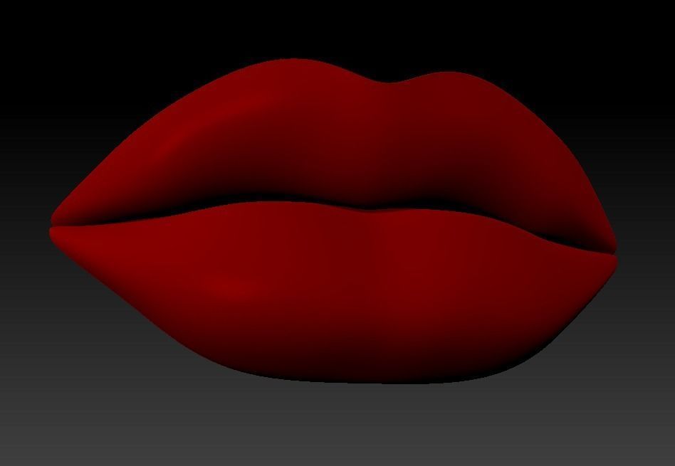 LIPS PUCKER DECOR PLAIN 3D model 3D printable | CGTrader