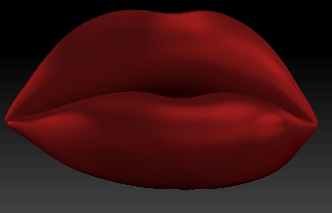 LIPS PUCKER DECOR PLAIN 3D model 3D printable | CGTrader