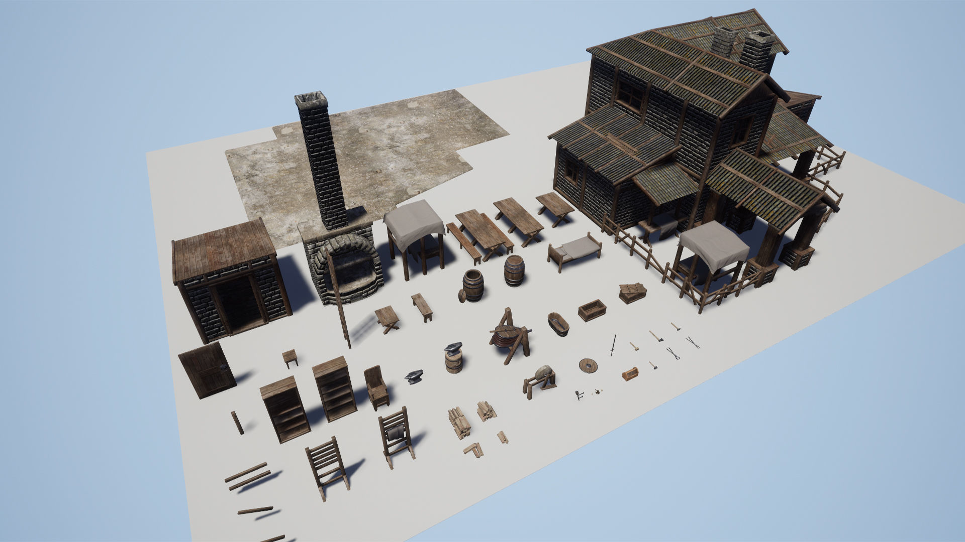 3D model Medieval forge VR / AR / low-poly | CGTrader