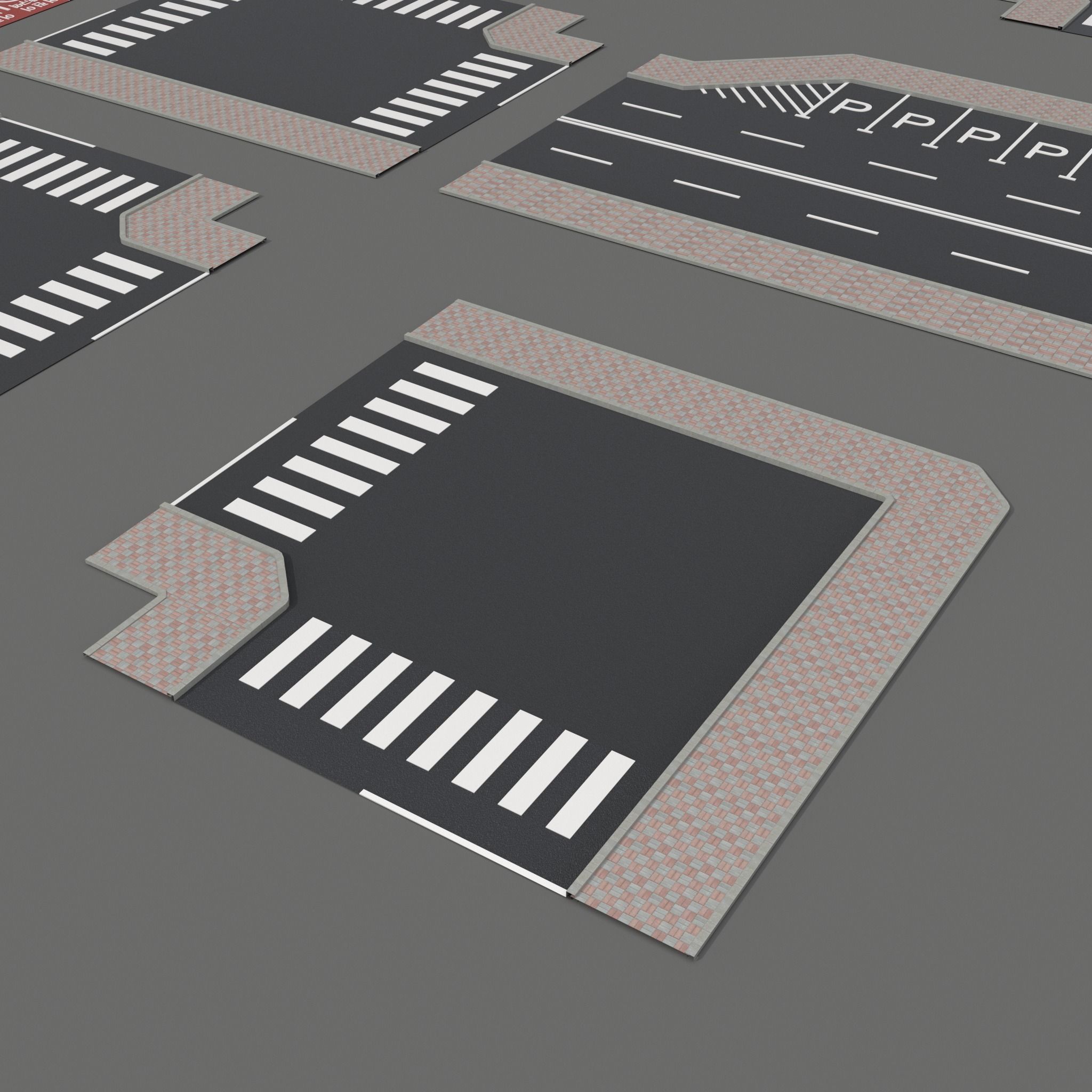 Road and Streets bundle 3D model | CGTrader