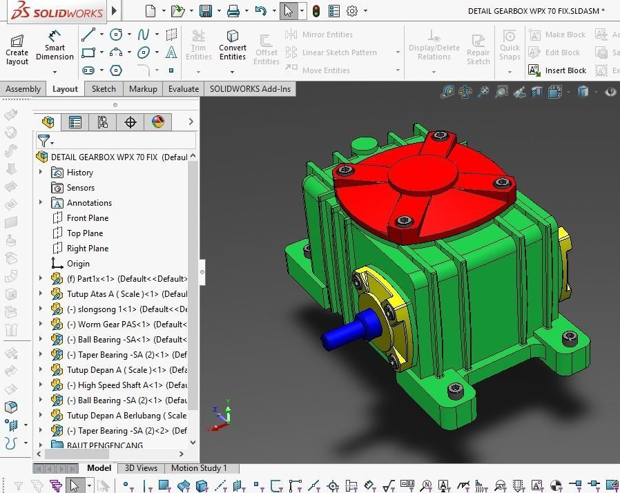 SPEED REDUCER GEAR BOX WORM HELICAL WPX 3D model | CGTrader