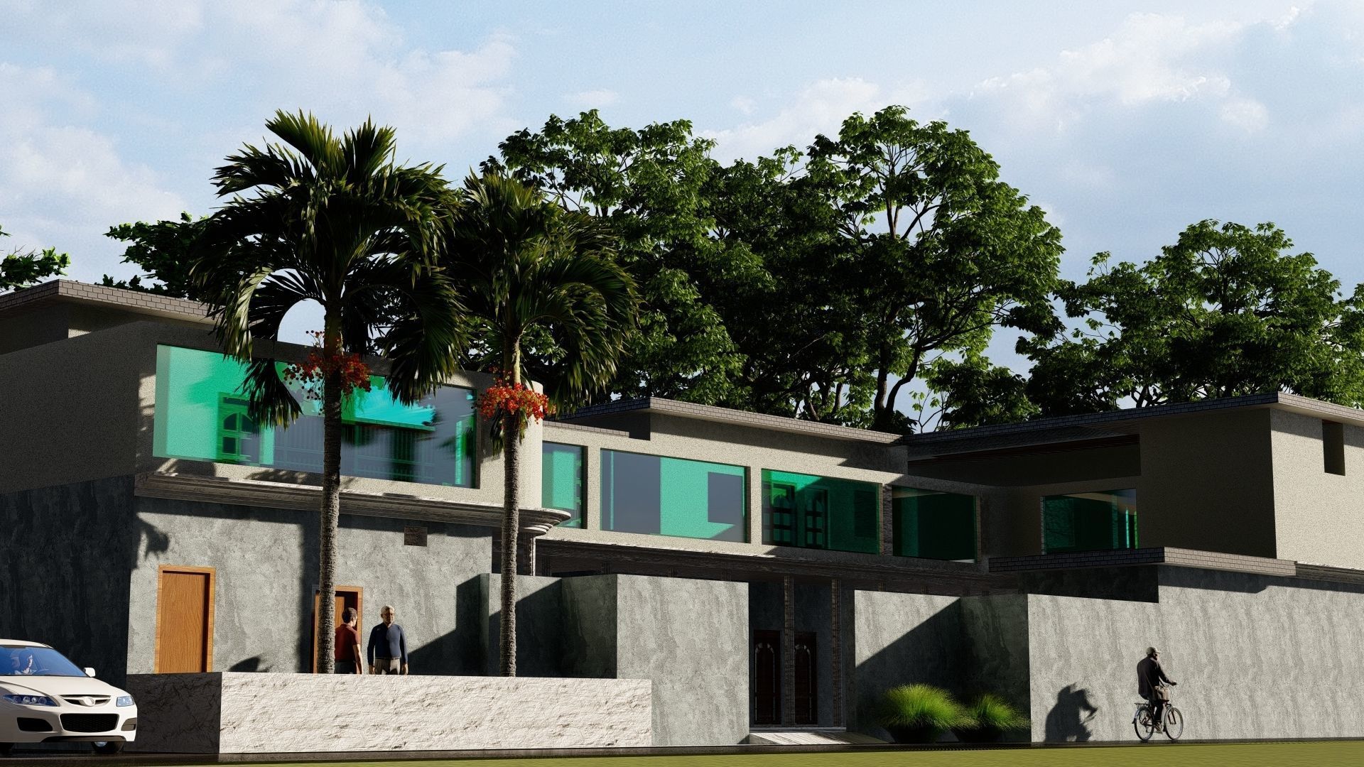 Modern House Design 3D model 3D printable | CGTrader