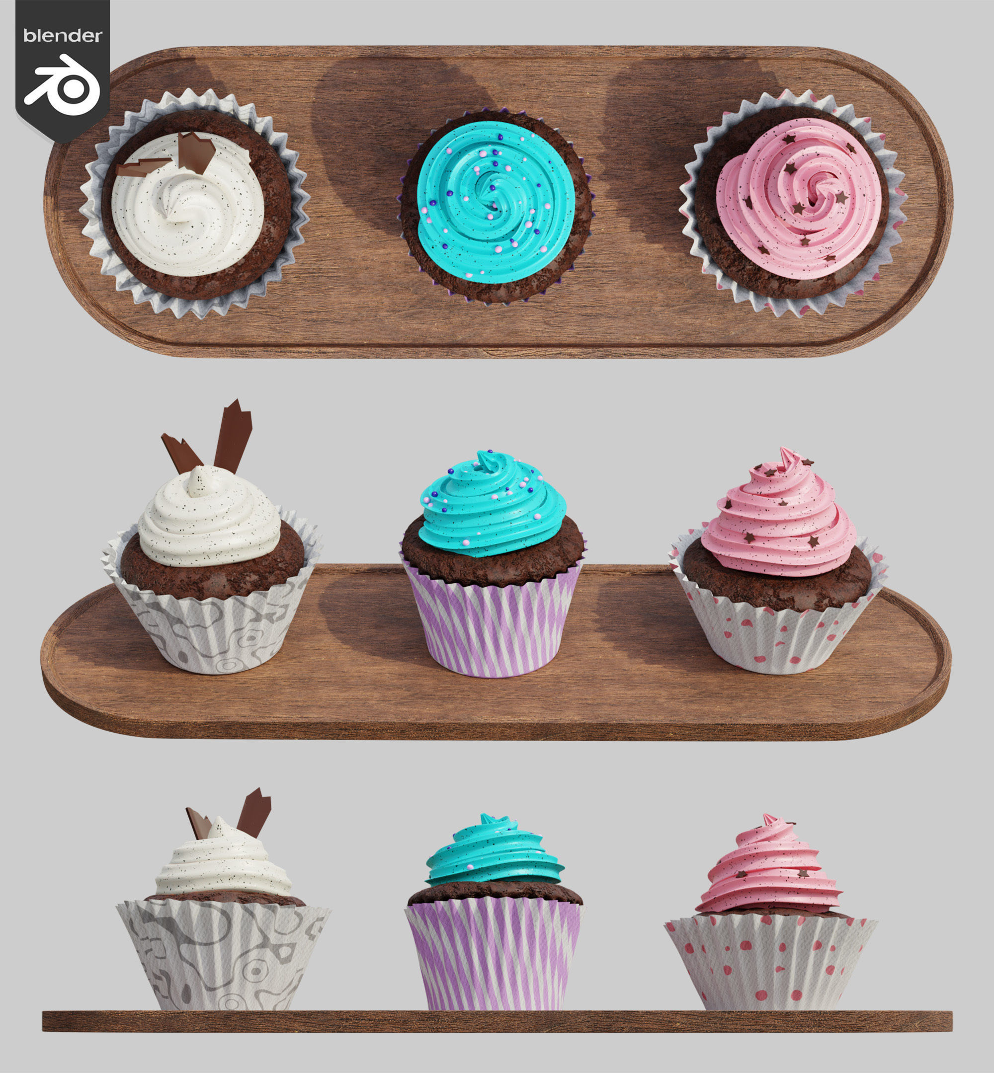 Muffin 3d model pack 3D model | CGTrader