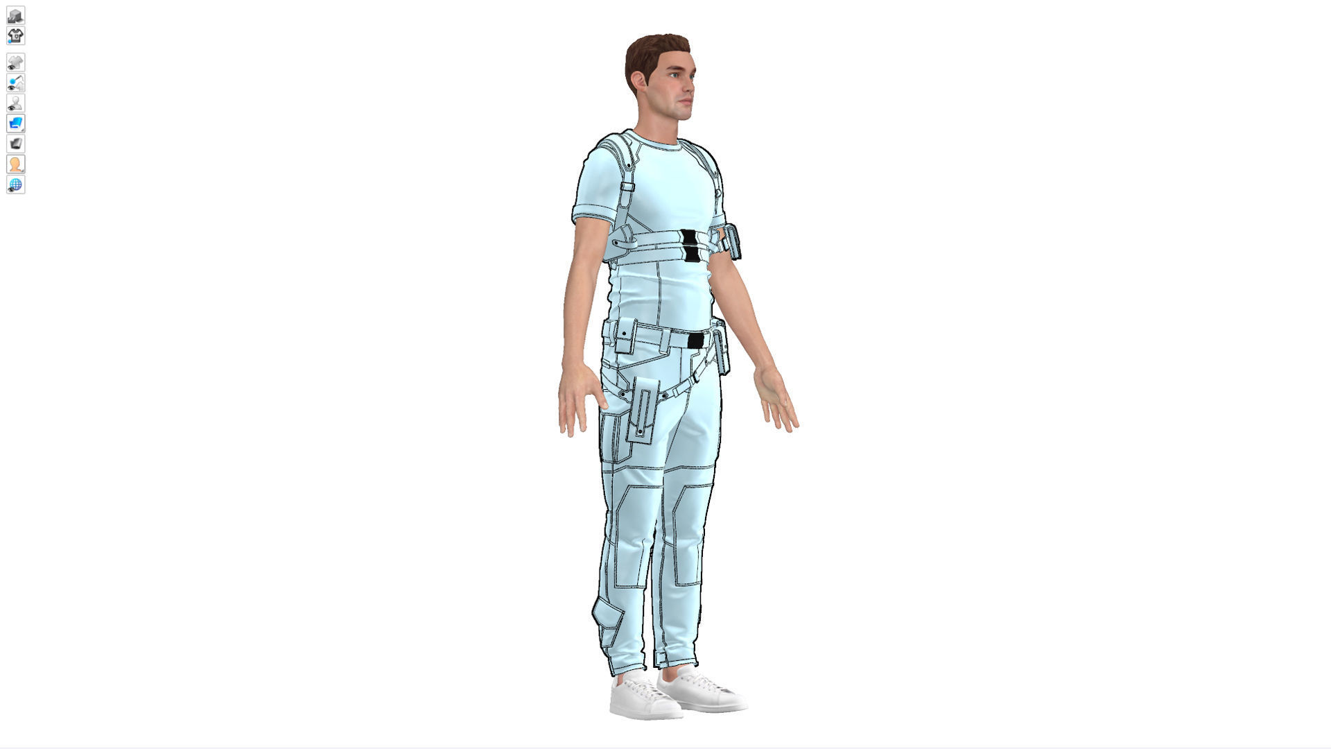 Male tactical outfit Rig Military Soldier Pants Pouch Equipment 3D ...