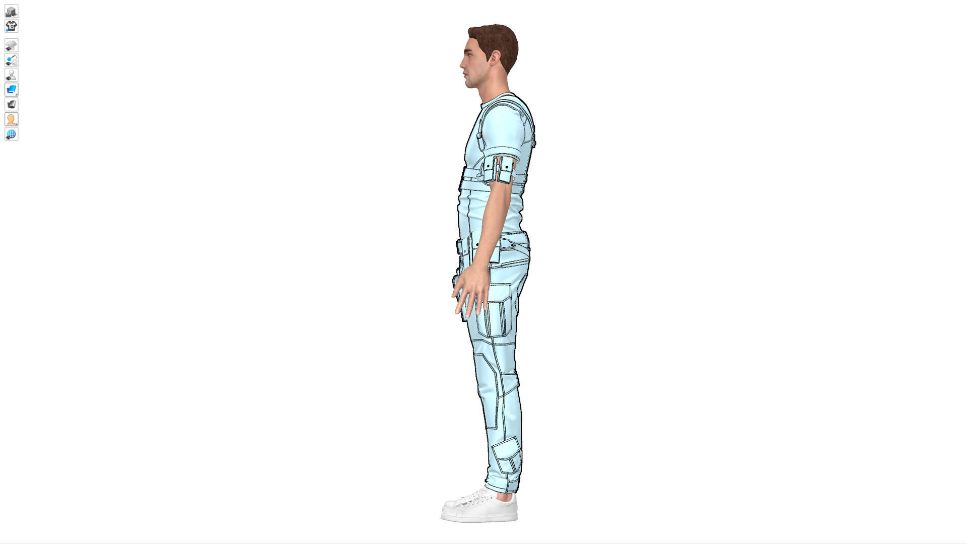 Male tactical outfit Rig Military Soldier Pants Pouch Equipment 3D ...