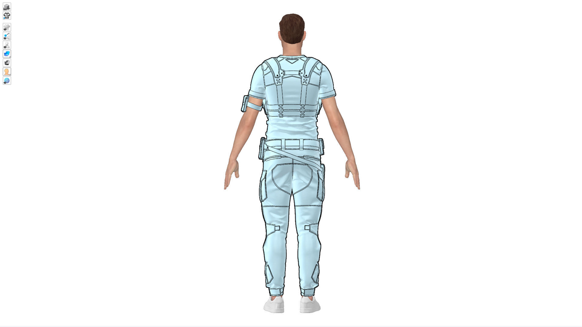 Male tactical outfit Rig Military Soldier Pants Pouch Equipment 3D ...