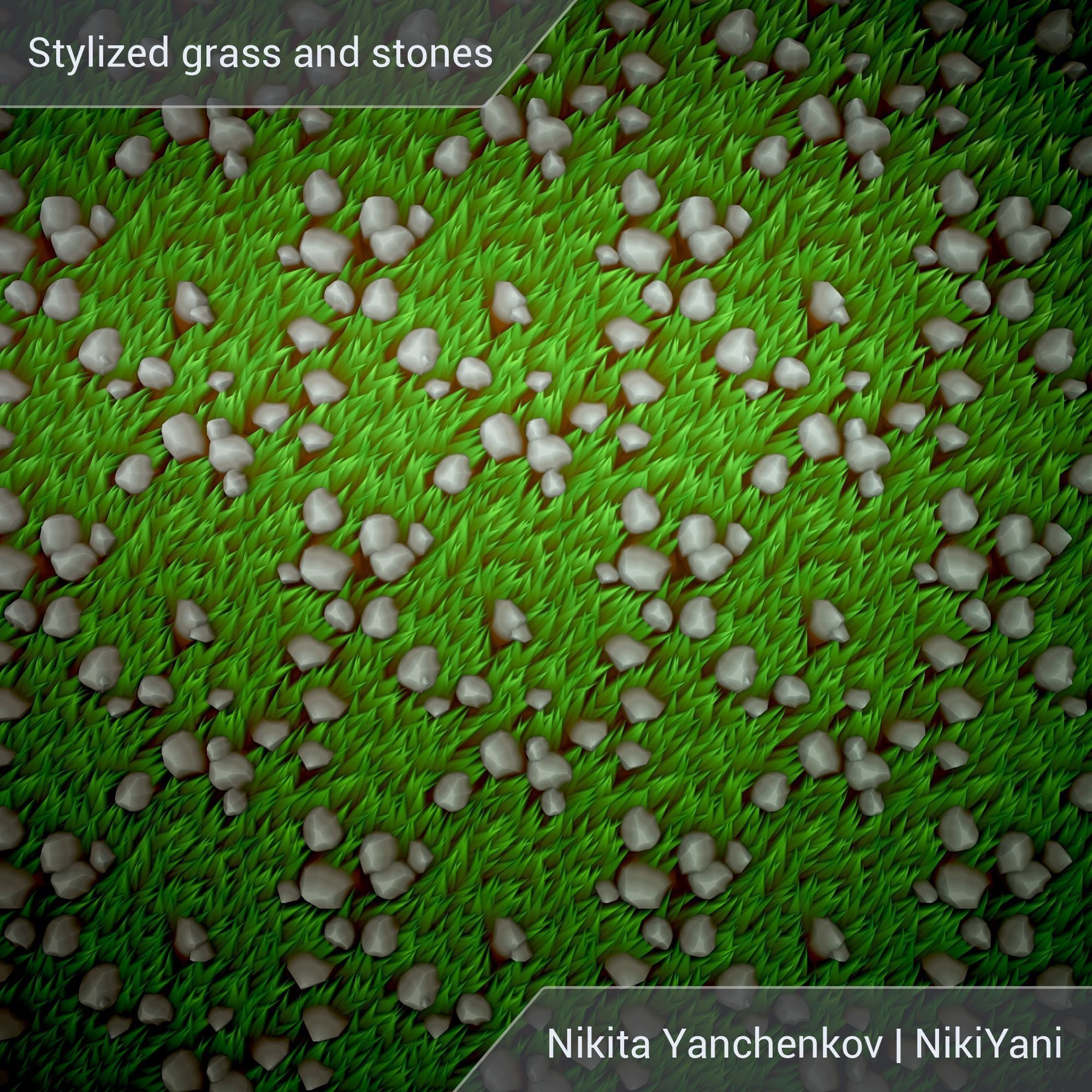 Stylized grass and stones Texture | CGTrader