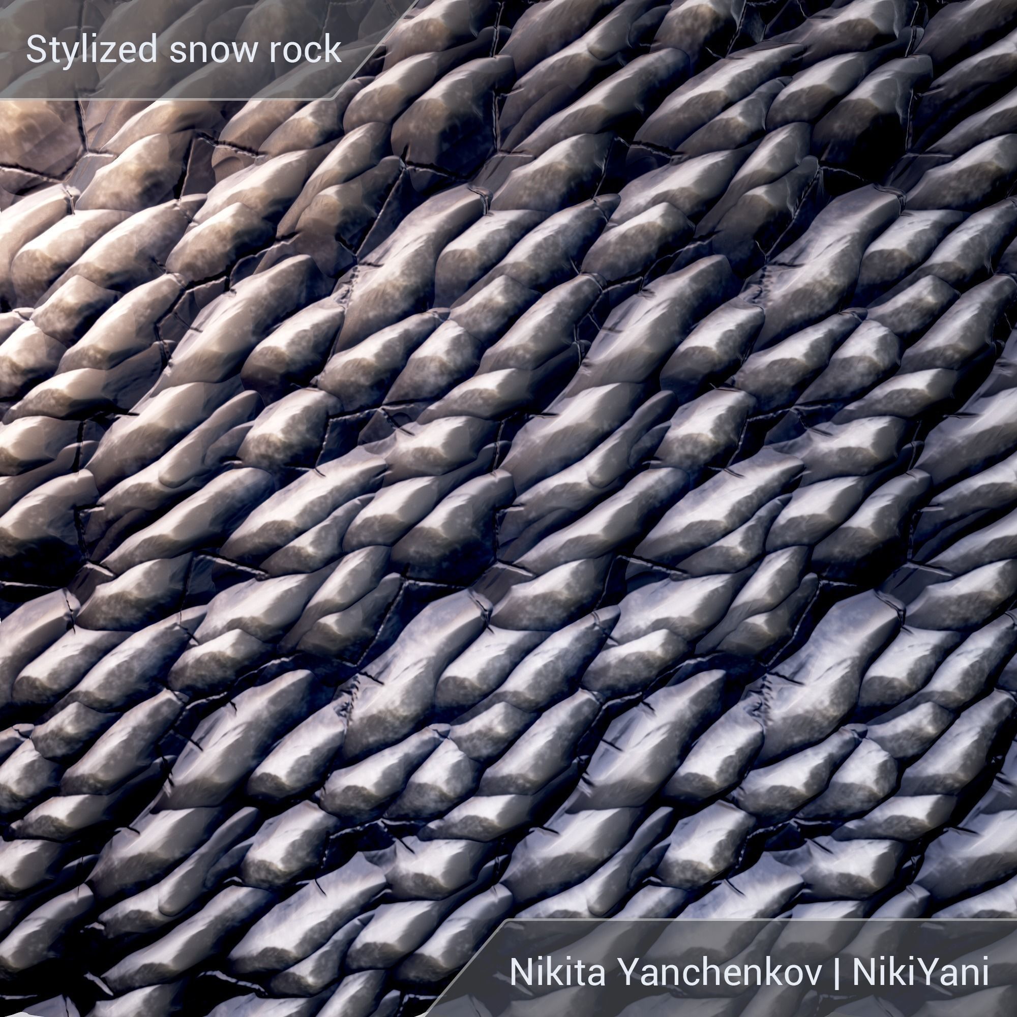 Stylized snow rock Texture | CGTrader