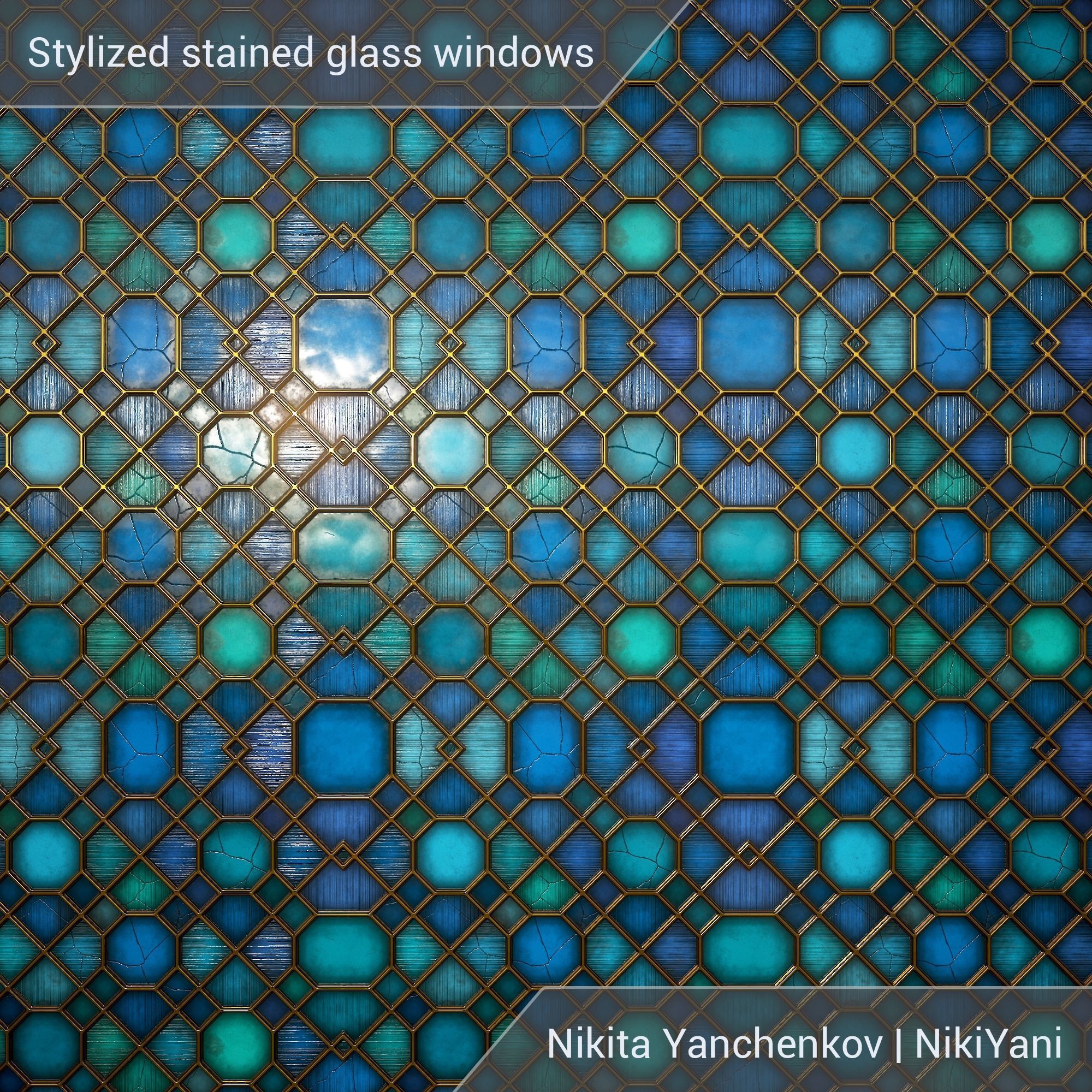 Stylized stained glass windows Texture | CGTrader