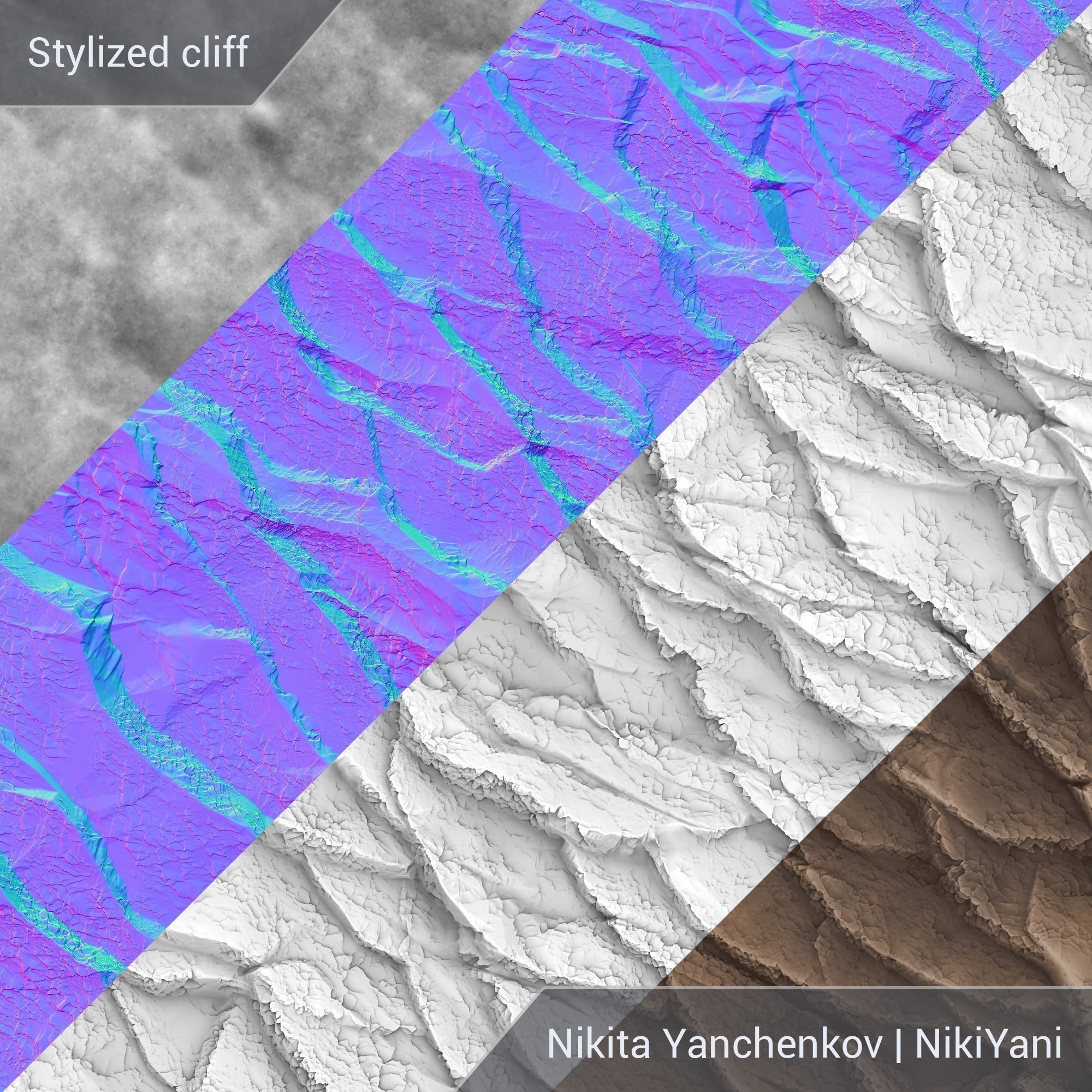 Stylized cliff Texture | CGTrader