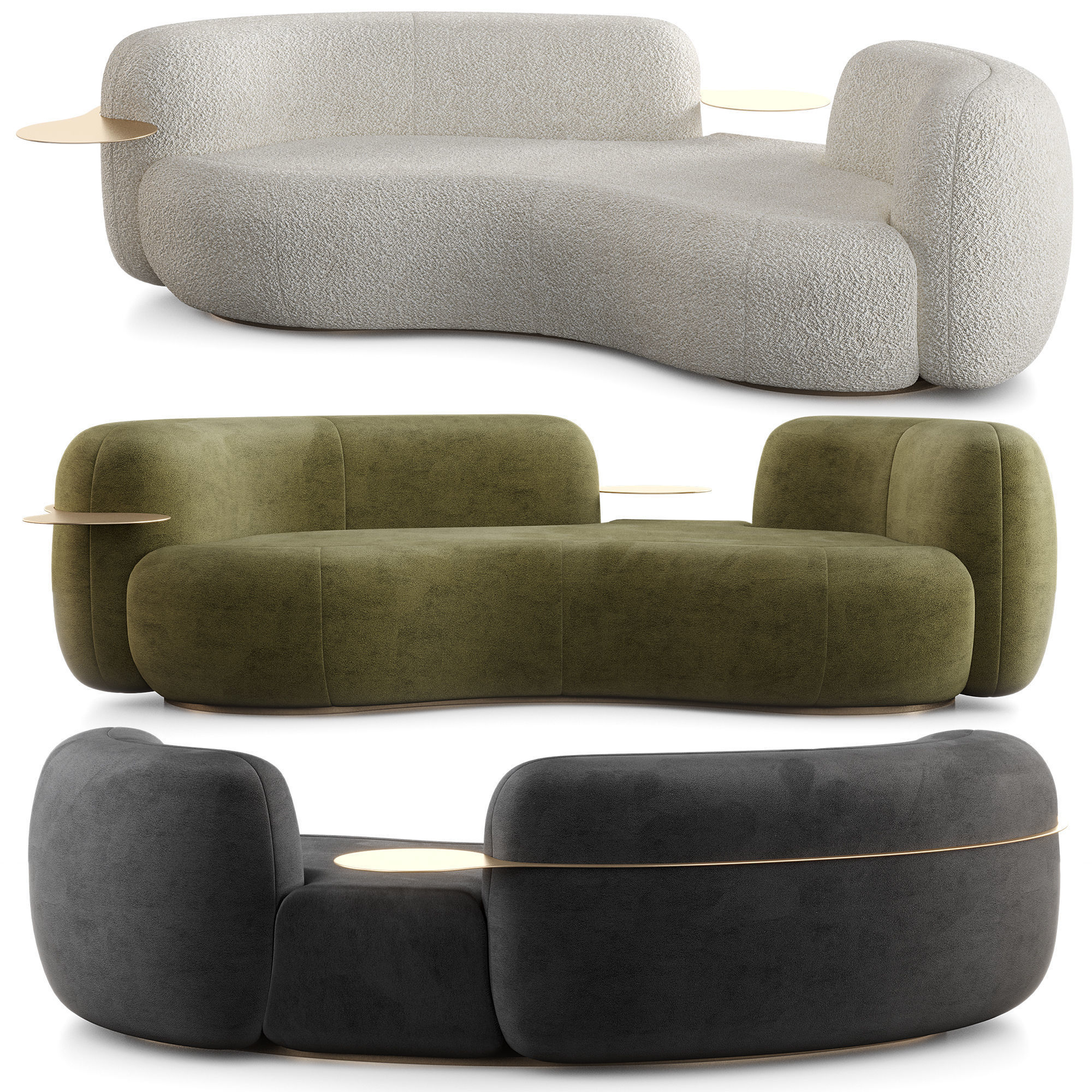 3D model Tateyama Sofa by Secolo VR / AR / low-poly | CGTrader
