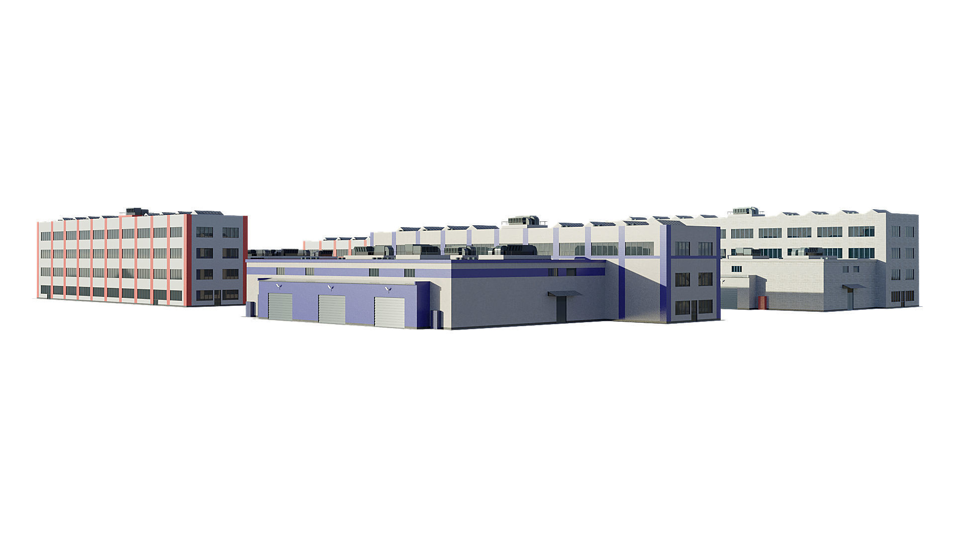 Industrial Buildings model pack 3D model | CGTrader