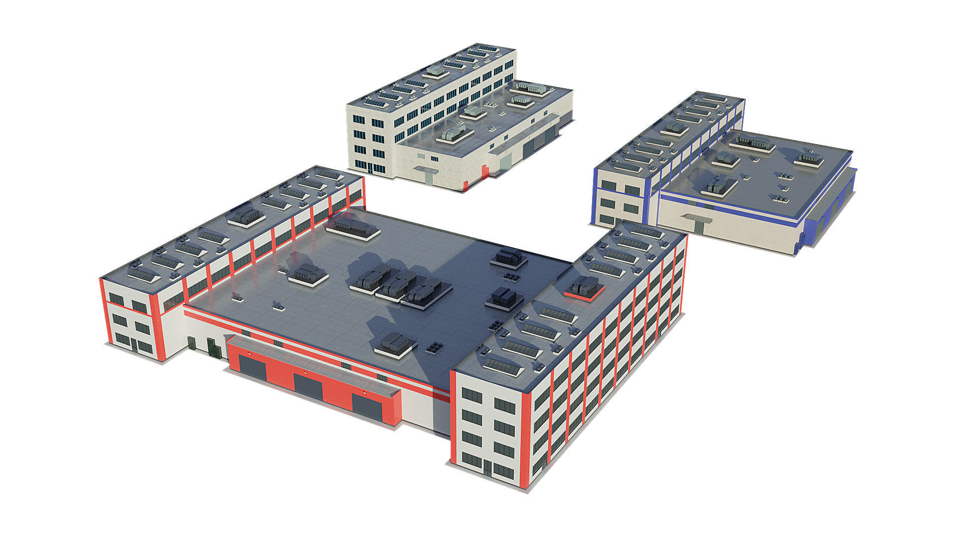 Industrial Buildings model pack 3D model | CGTrader
