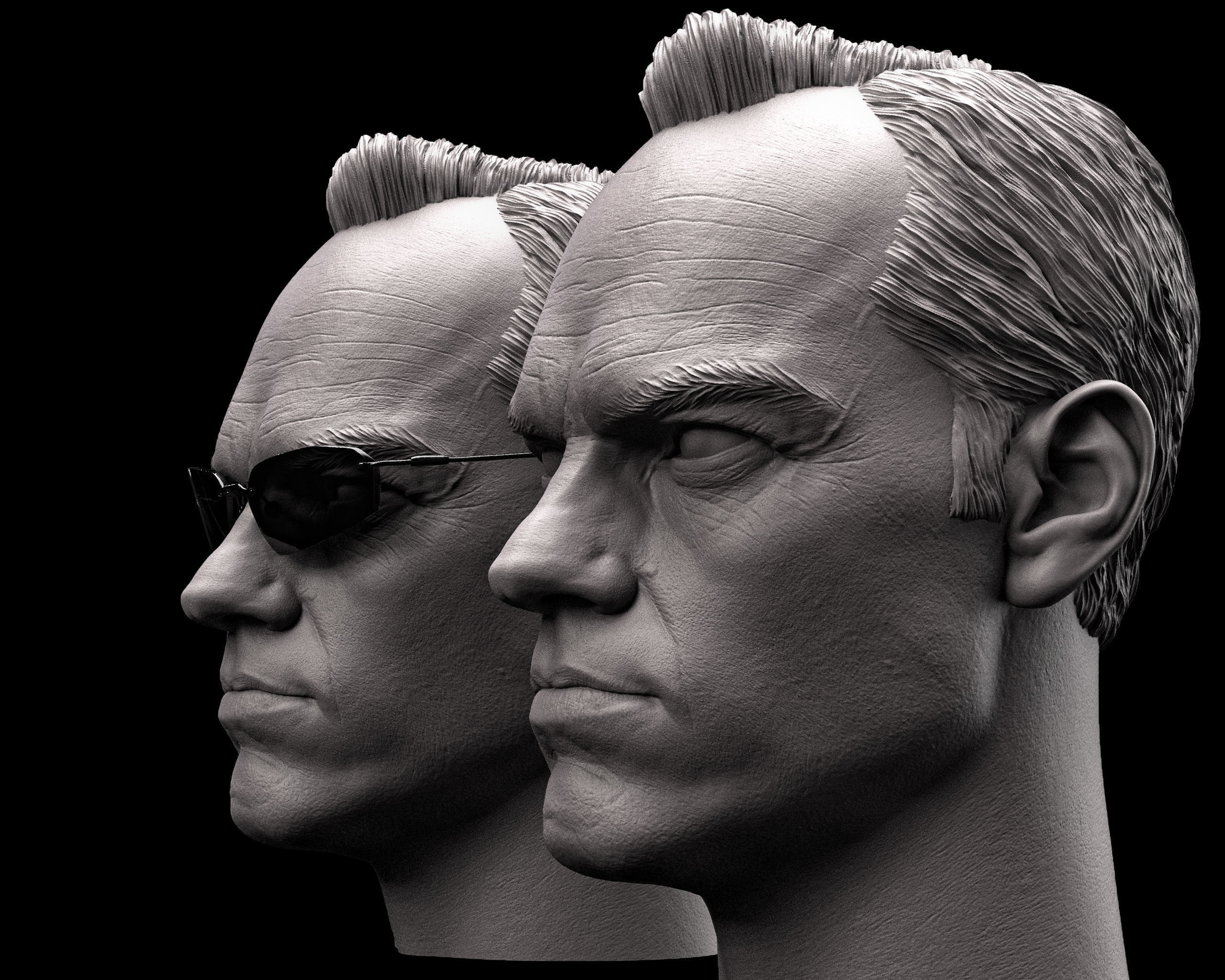 Hugo Weaving - Agent Smith Head 3D model 3D printable | CGTrader