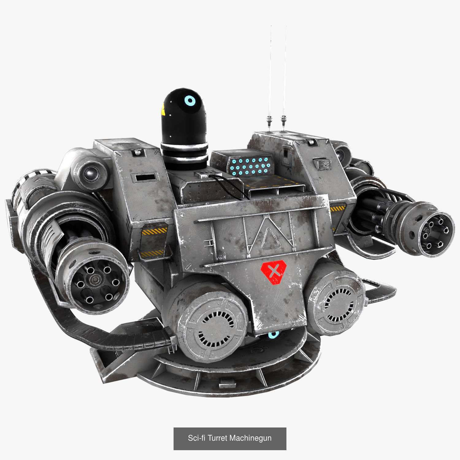 3D Model Collection Sci-fi Turrets VR / AR / low-poly | CGTrader