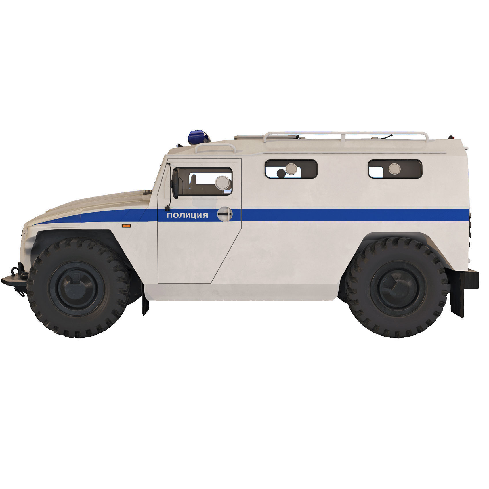 GAZ Tiger 233036 police 2005 3D model | CGTrader