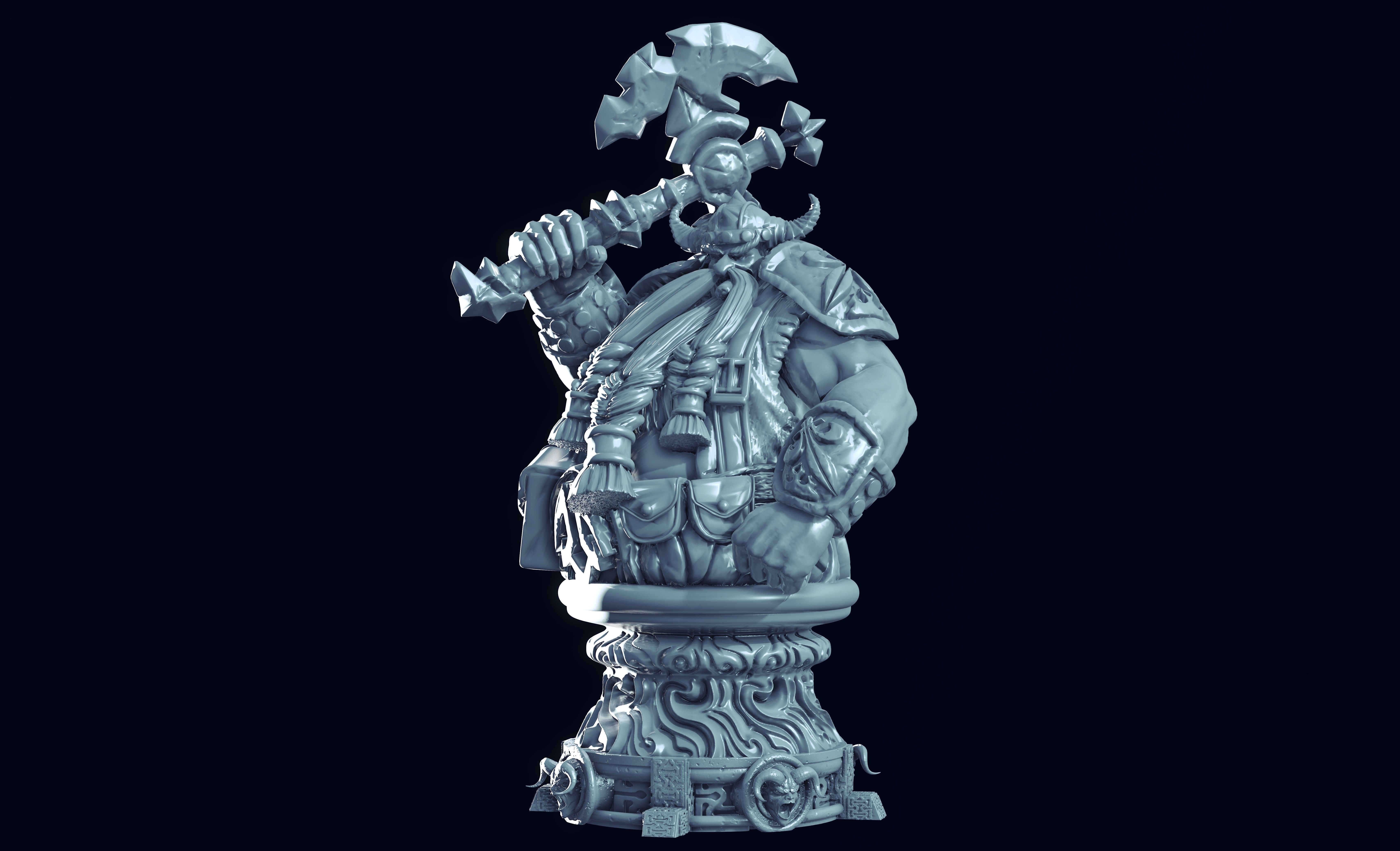 Vikings Bust STL 3D Model for SLAand FDM Printing 3D model 3D printable ...