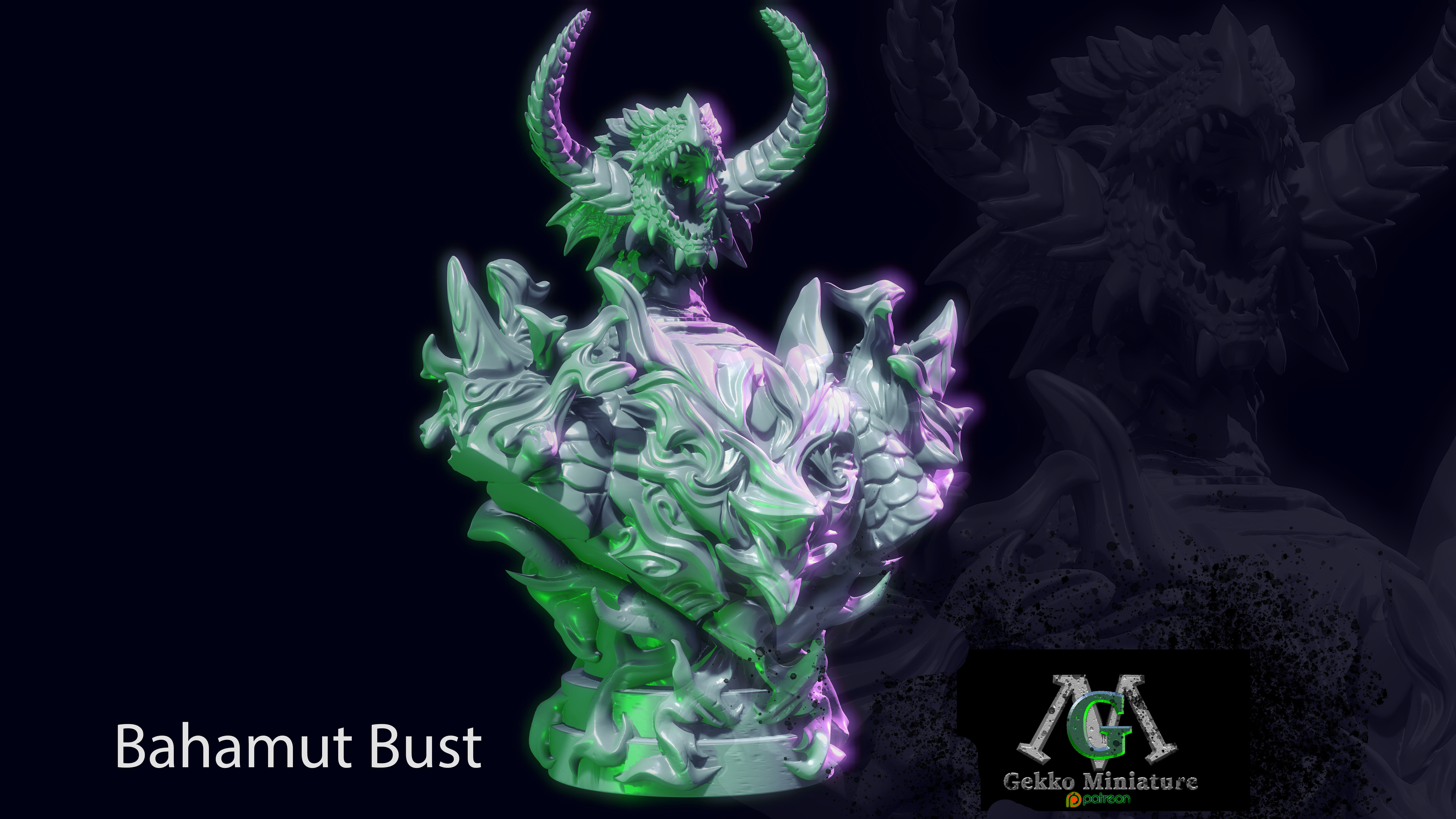 Bahamut Bust STL 3D Model for FDM and SLA 3D Printing 3D model 3D ...